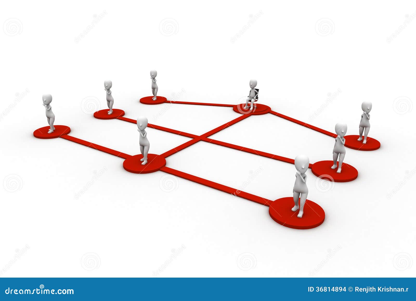 Het Sociale Team Van Netwerk Communautaire Mensen Stock Illustratie ...