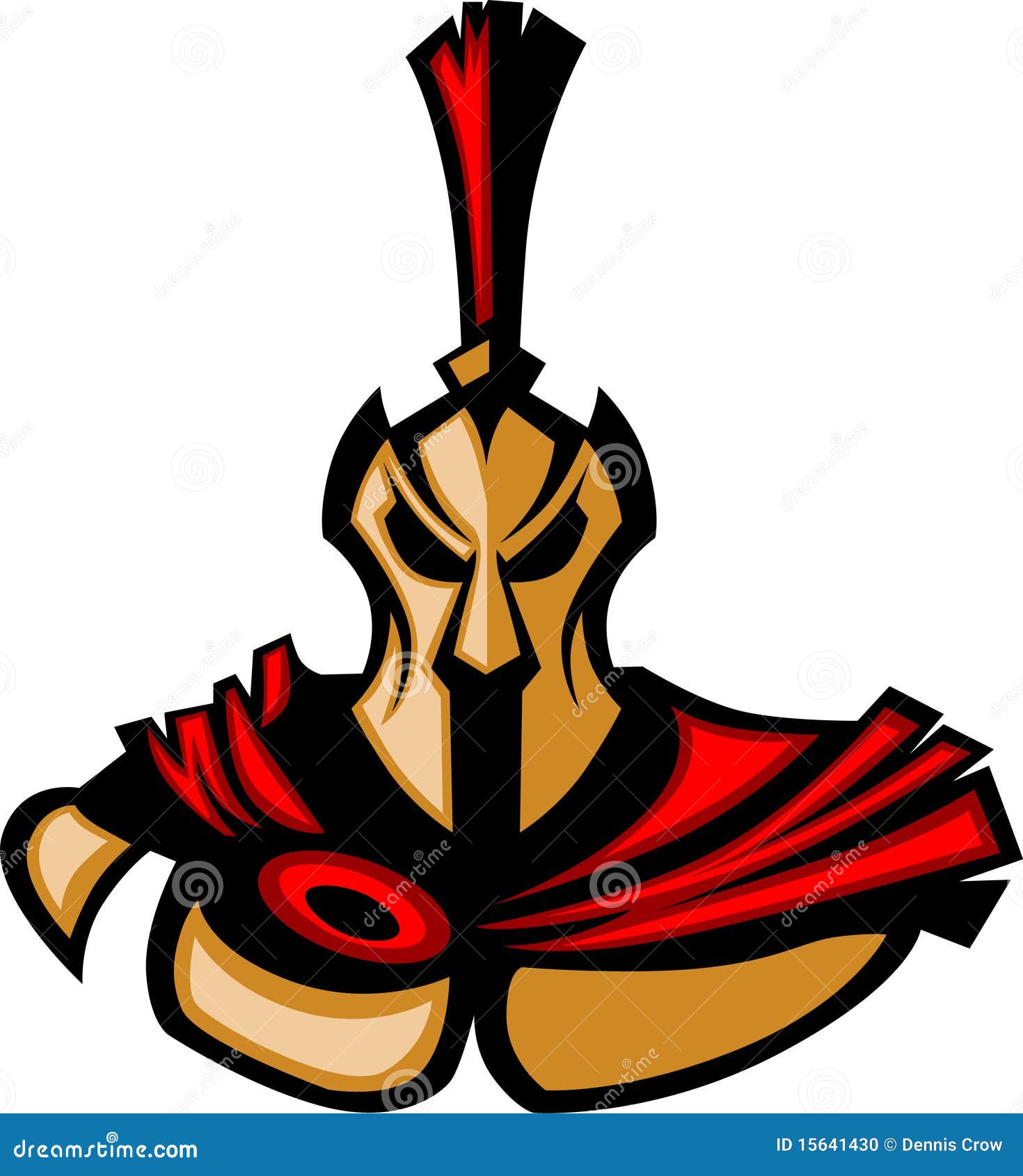 Het Spartaanse/Trojan Embleem Van De Mascotte Vector Illustratie ...