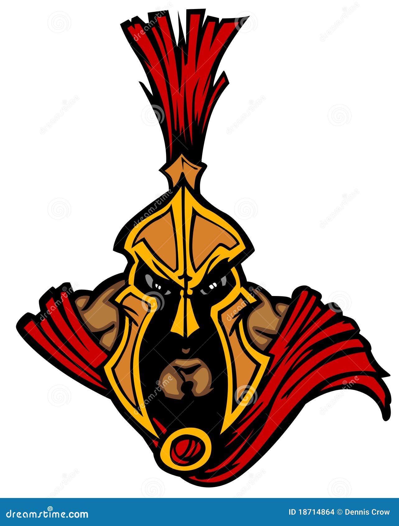 Het Spartaanse/Trojan Embleem Van De Mascotte Vector Illustratie ...