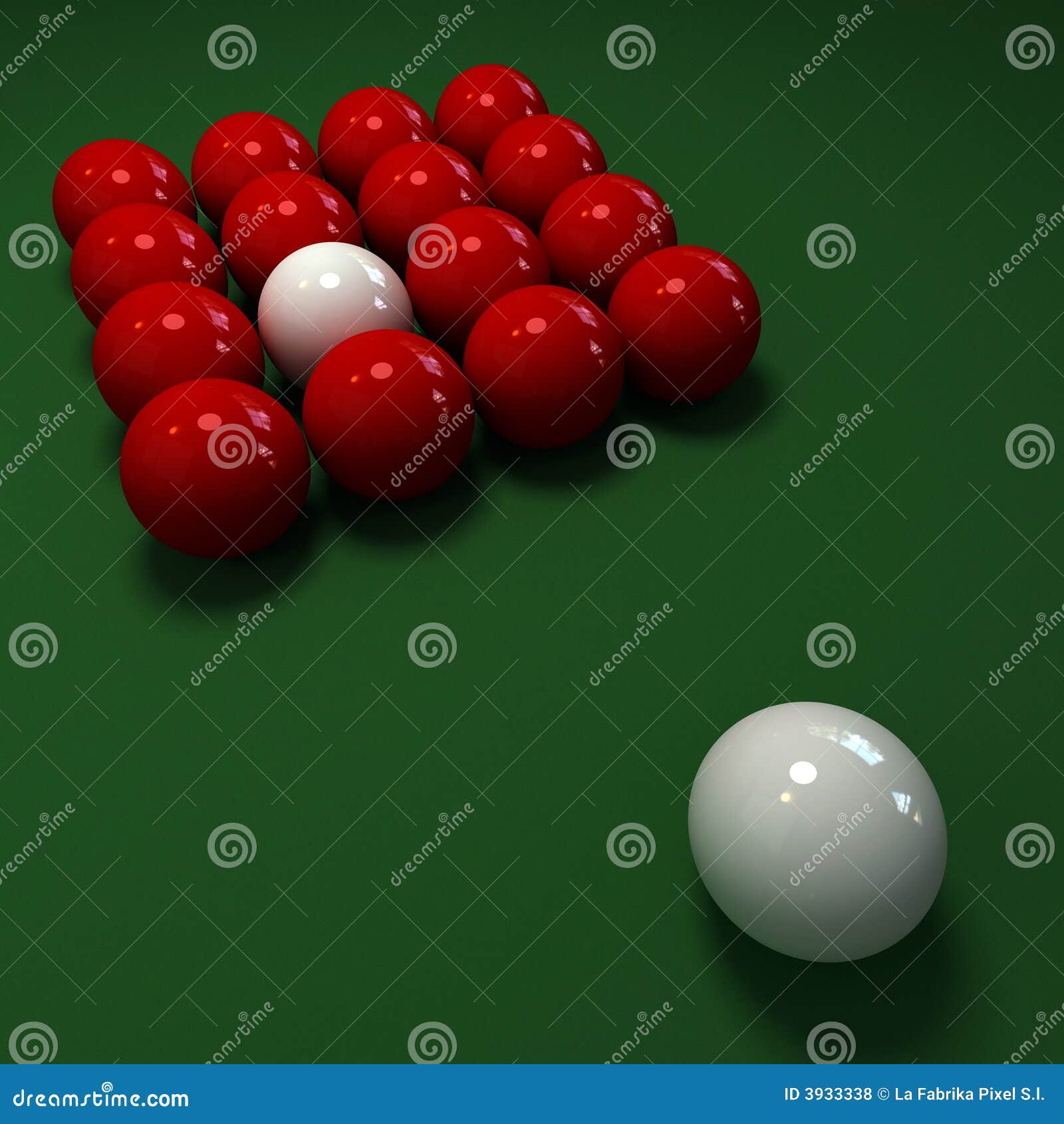 Het Spel Van De Snooker Met Rode En Witte Ballen Stock Illustratie ...