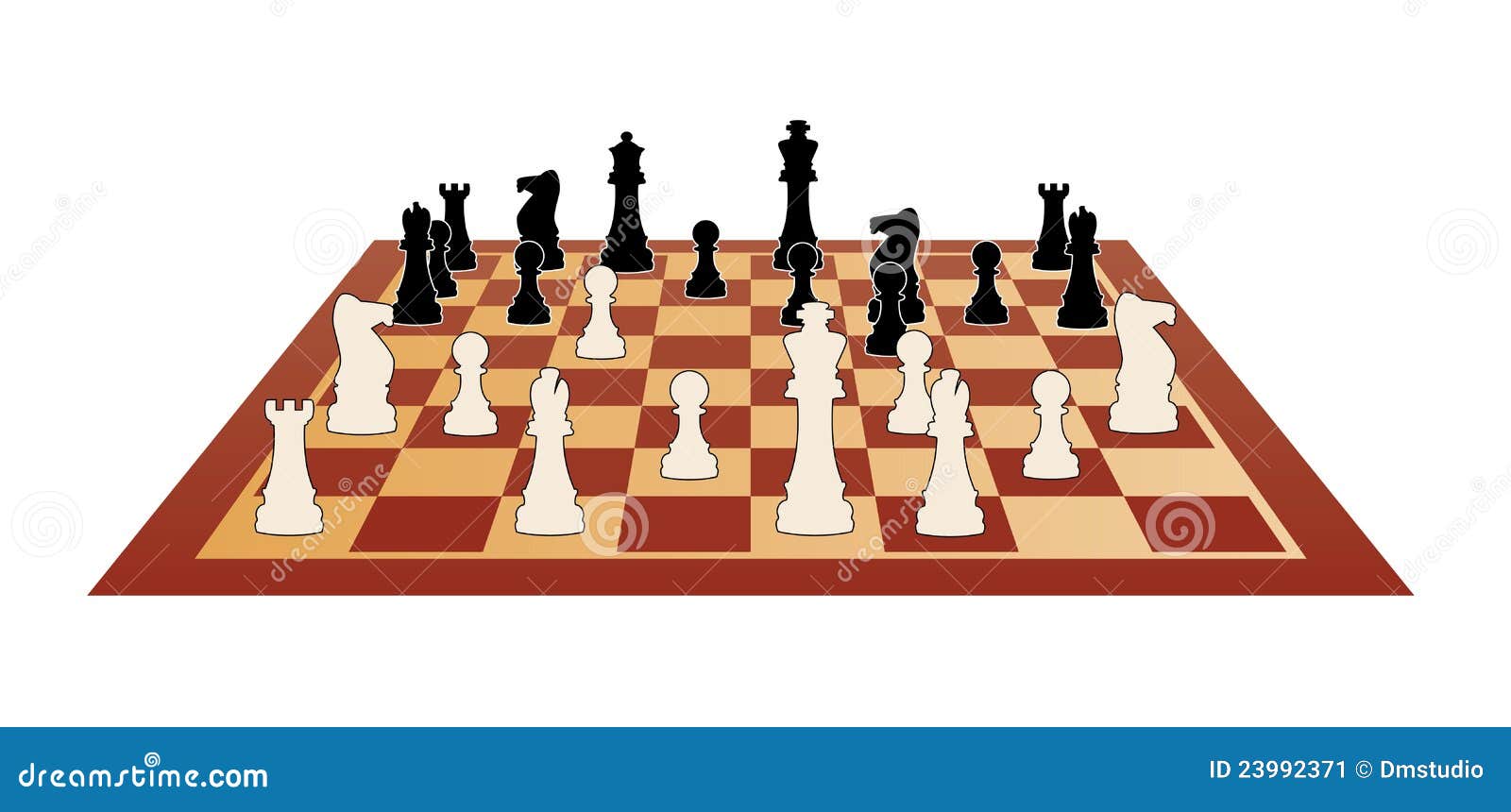 Het spel van het schaak vector illustratie. Illustration of ...