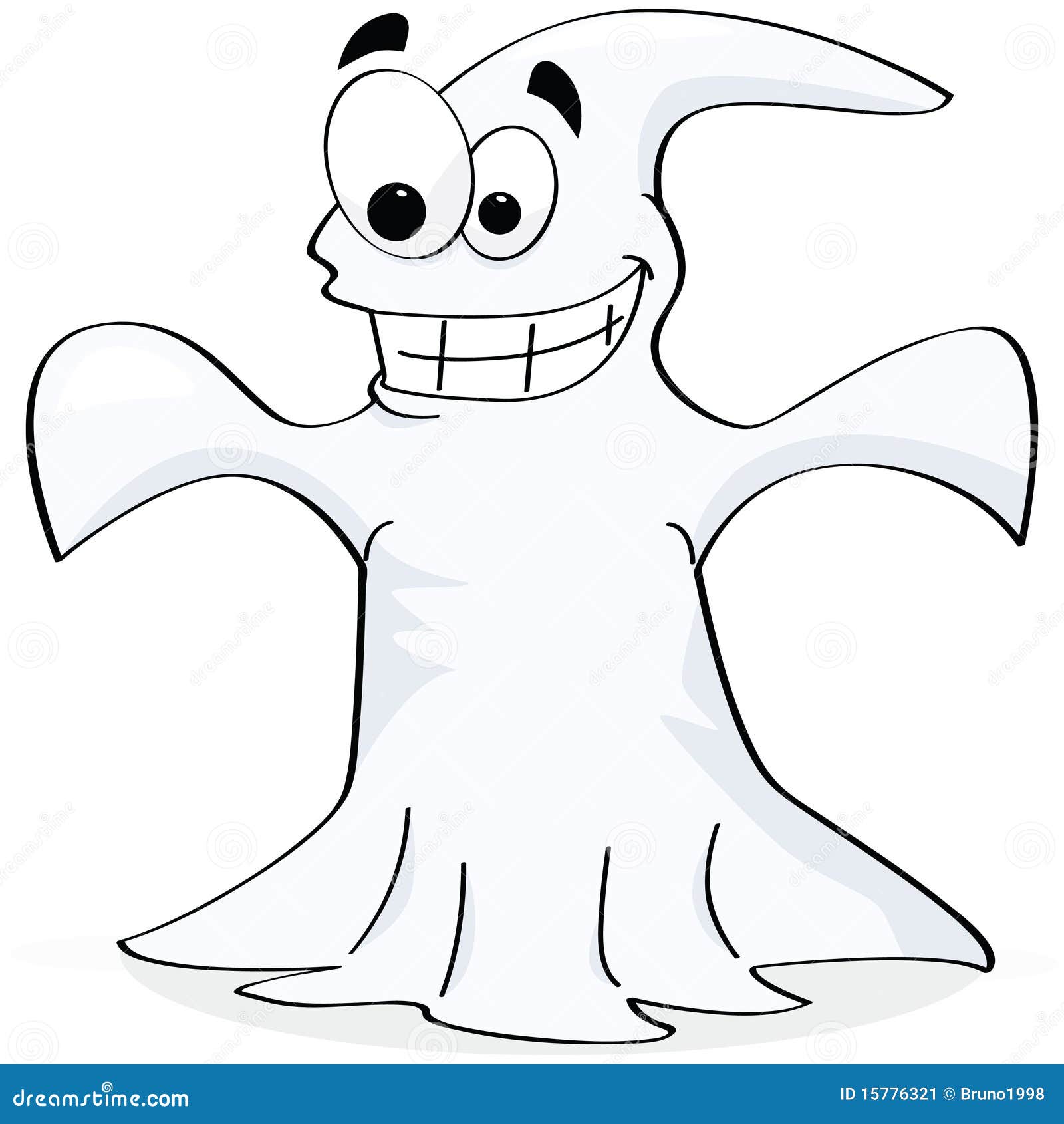 Het Spook Van Het Beeldverhaal Vector Illustratie - Illustration of ...