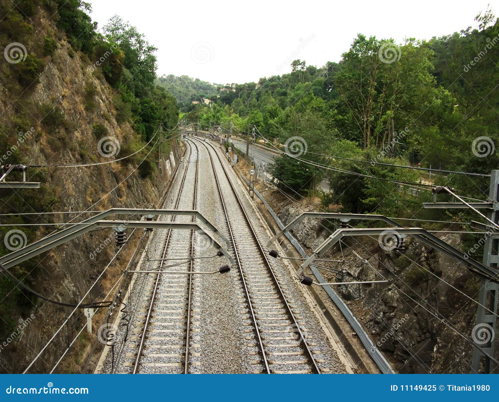 Het spoor van de spoorweg stock afbeelding. Image of traliewerk - 11149425