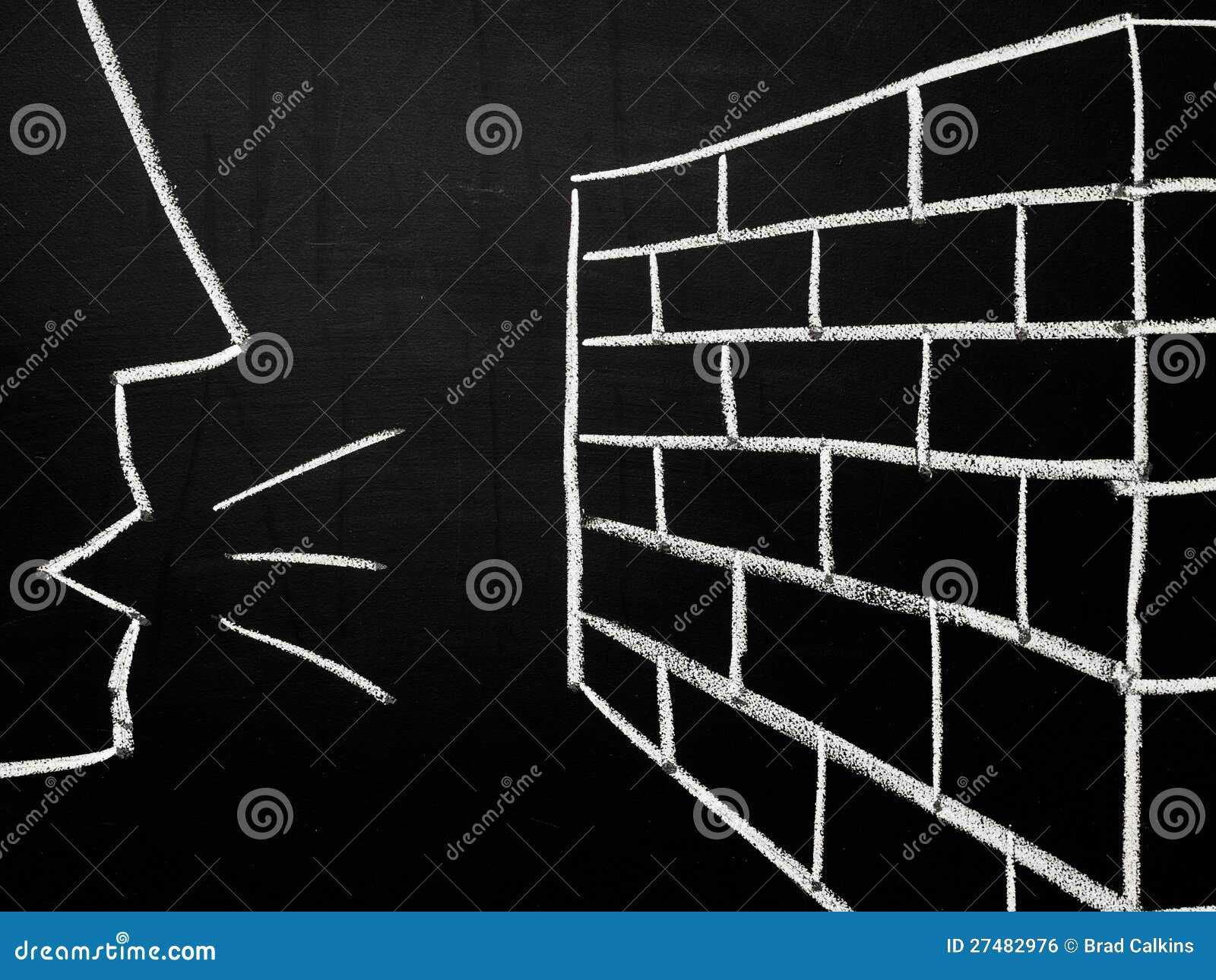 Het Spreken Aan Een Bakstenen Muur Stock Foto - Image of praten ...