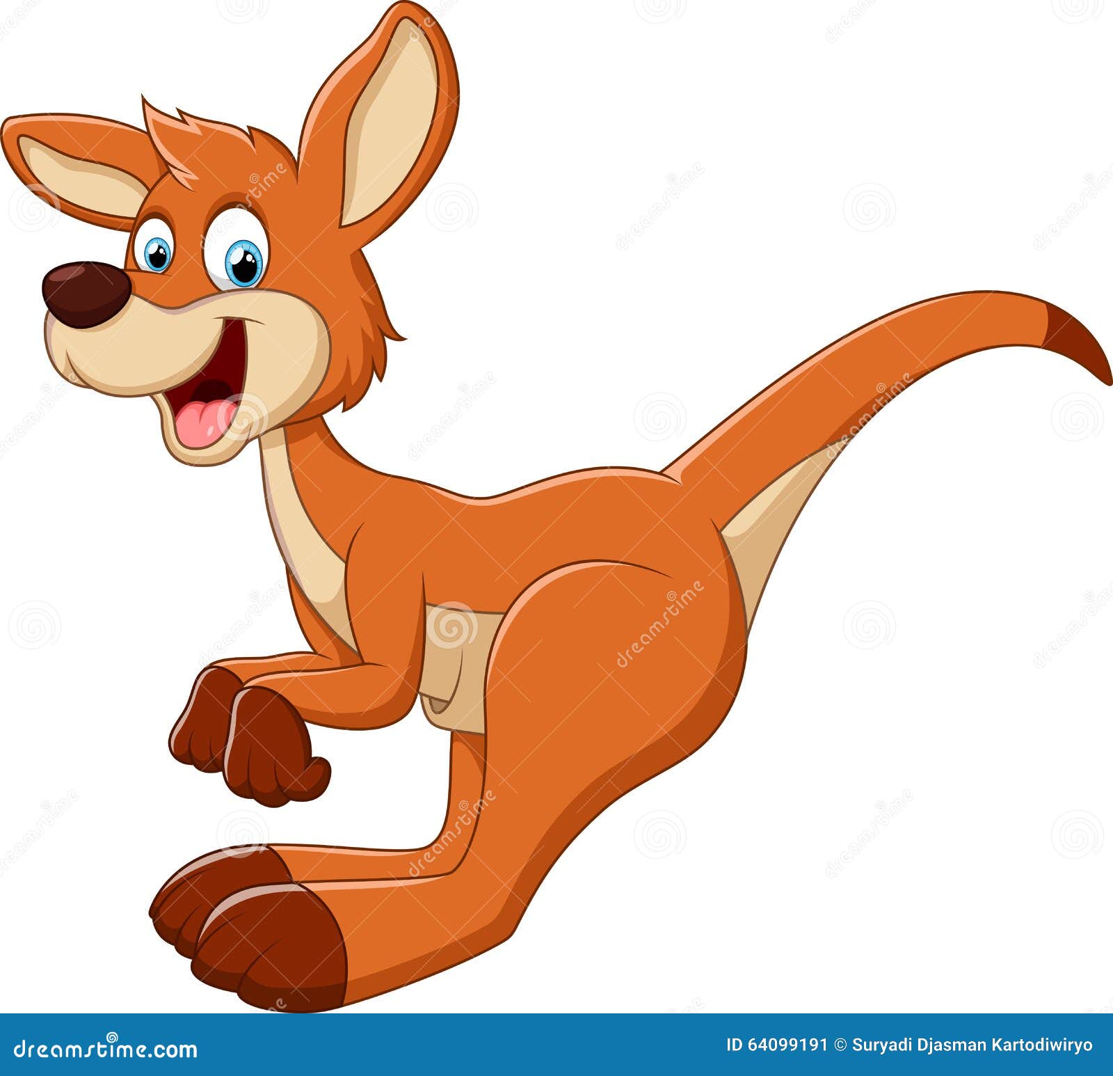 Het springen kangoeroe vector illustratie. Illustration of zoogdier ...