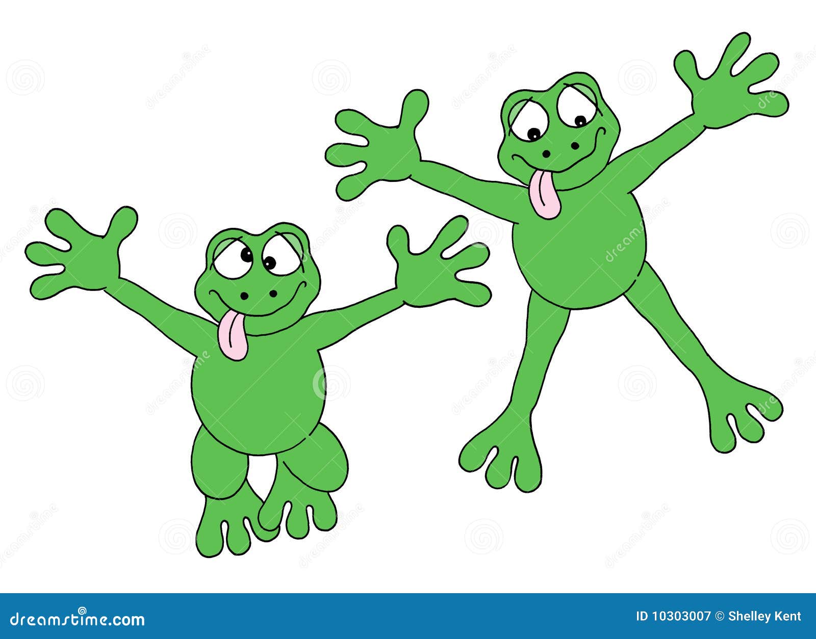 Het springen kikkers stock illustratie. Illustration of karakter - 10303007