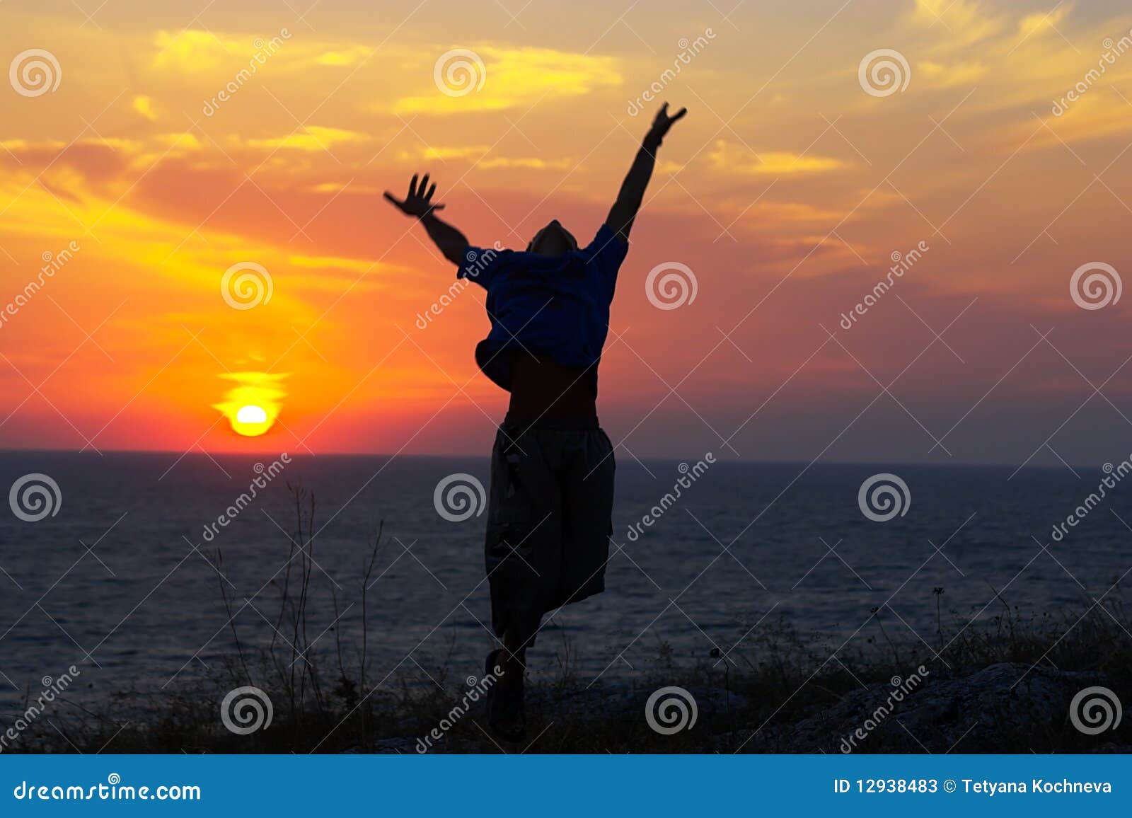 Het springen over overzees stock afbeelding. Image of slechts - 12938483