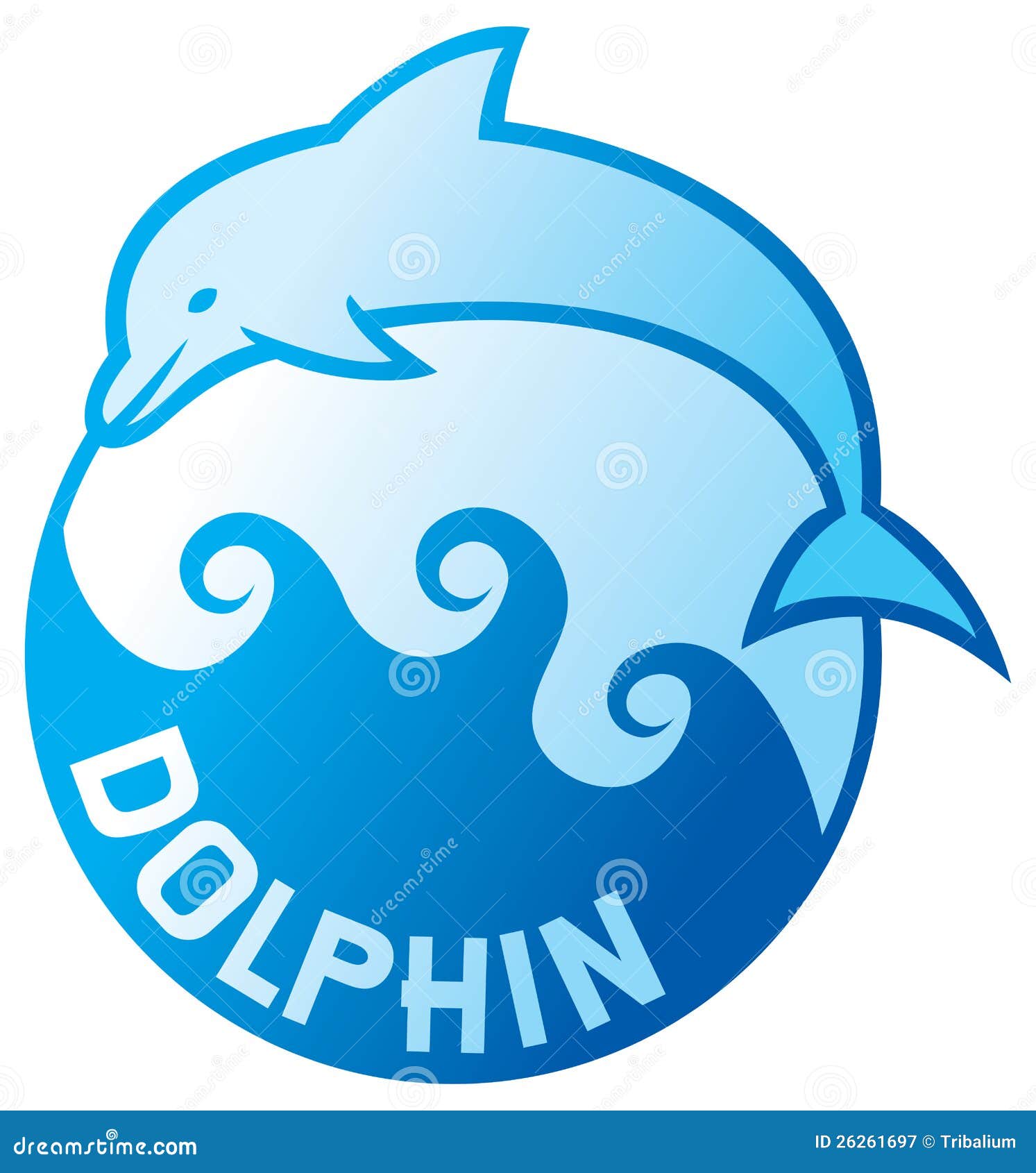 Het Springen Van De Dolfijn Symbool Vector Illustratie - Illustration ...