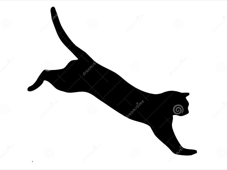 Het springen van de kat stock illustratie. Illustration of katten - 560202