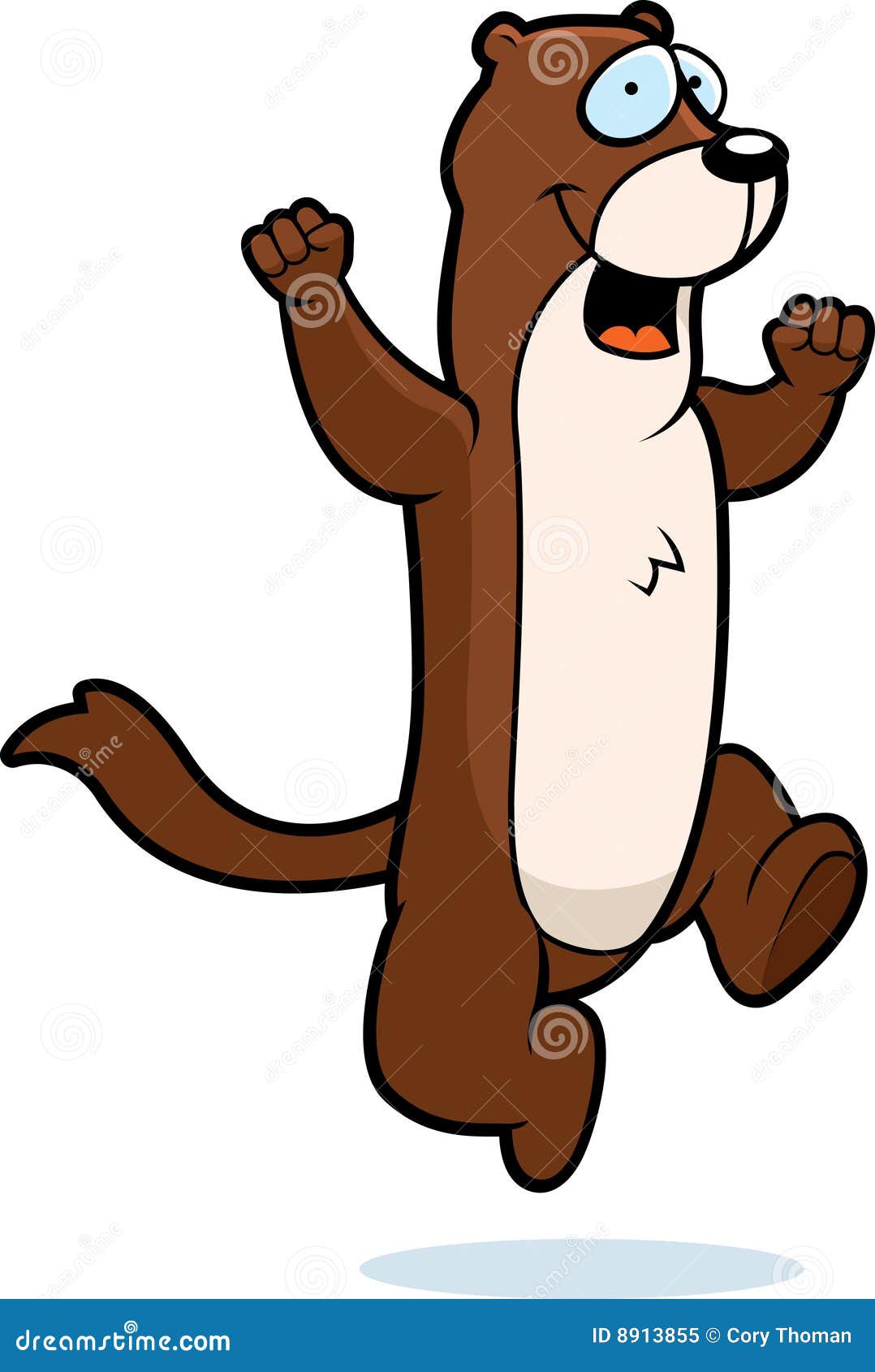 Het Springen van de wezel vector illustratie. Illustration of winnen ...