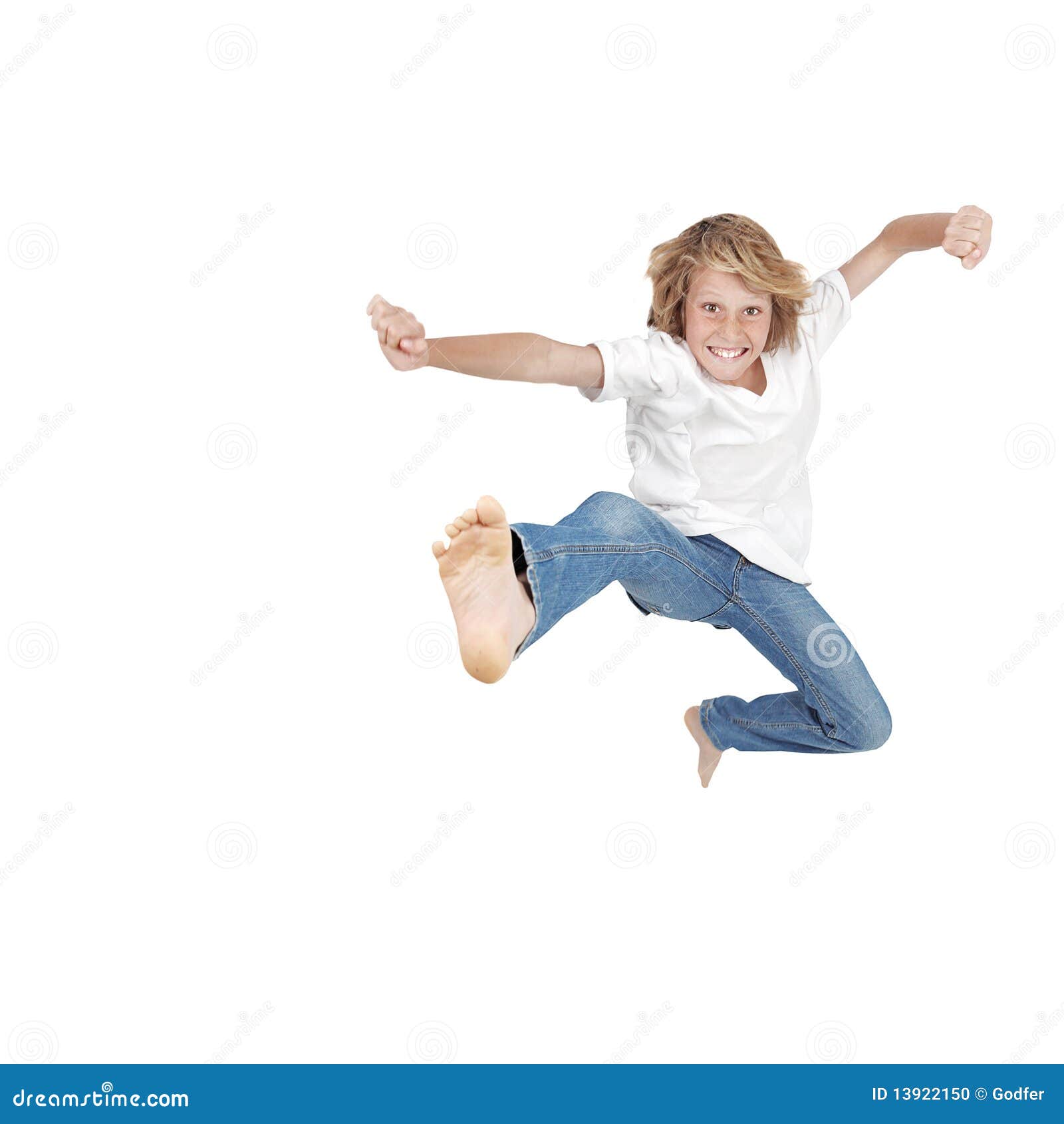 Het springen van het kind stock foto. Image of gezond - 13922150