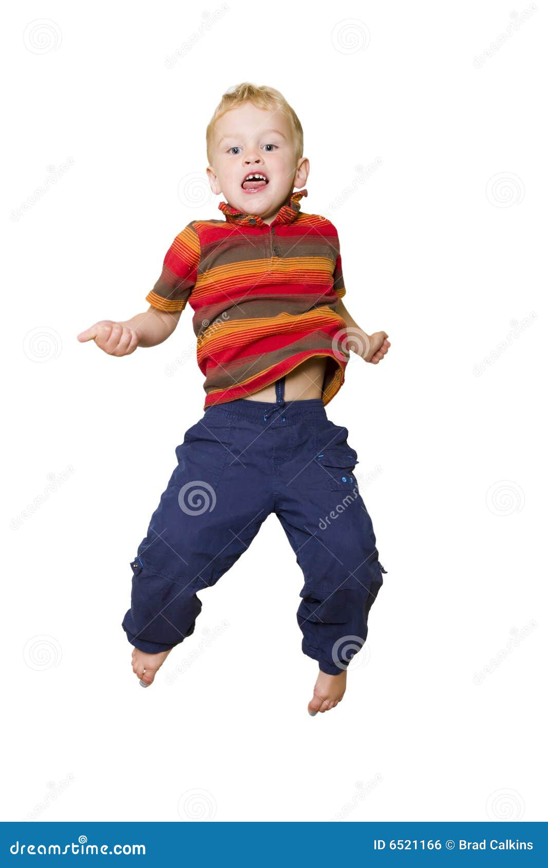 Het springen van het kind stock foto. Image of geïsoleerd - 6521166