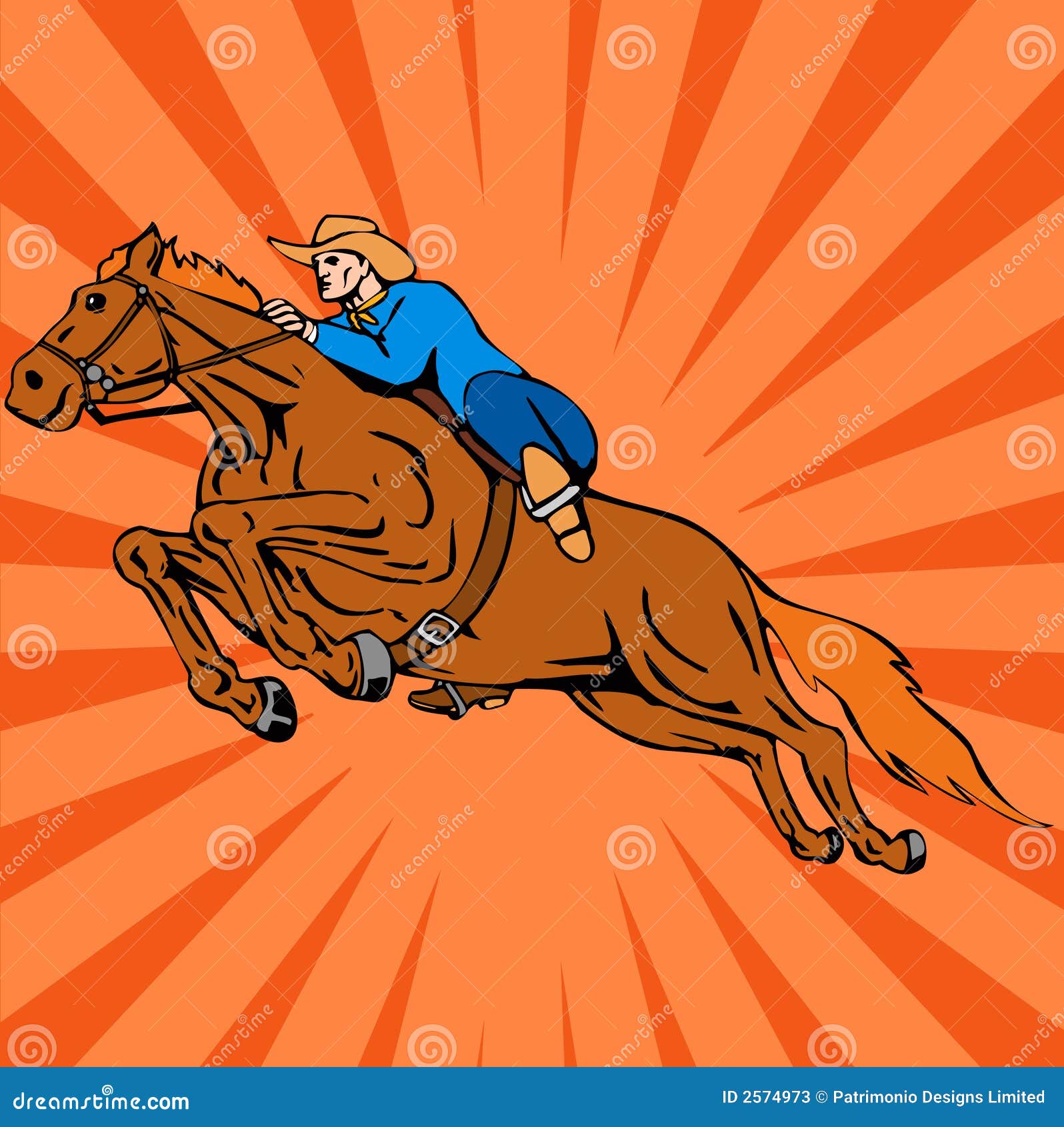 Het Springen Van Het Paard En Van De Ruiter Stock Illustratie ...