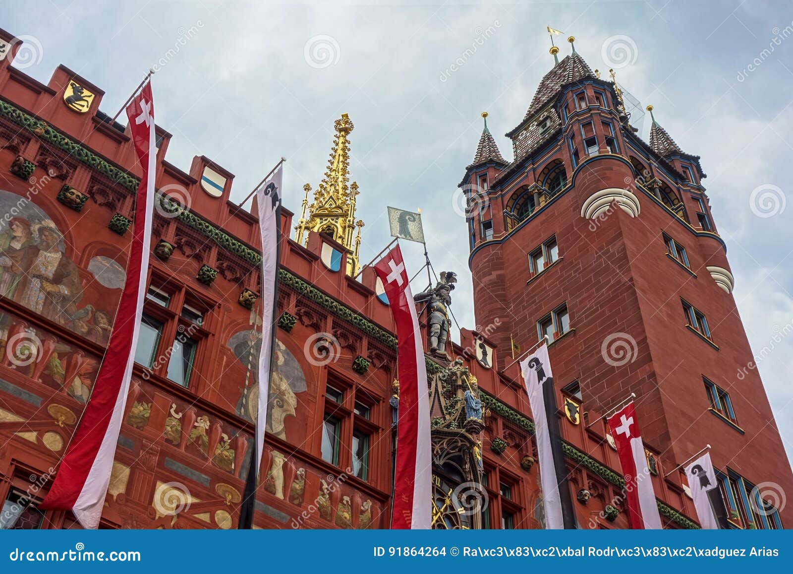 Het Stadhuis Van Bazel in Bazel, Zwitserland Stock Foto - Image of stad ...