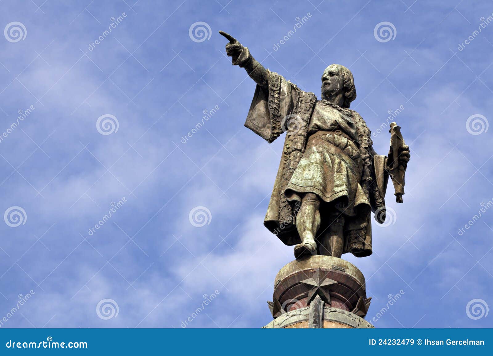 Het Standbeeld Barcelona Van Columbus Stock Afbeelding - Image of ...