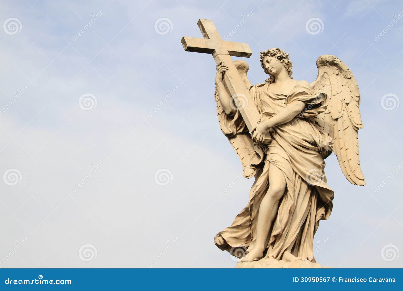 Het Standbeeld Van Bernini Van Engel Stock Afbeelding - Image of ...