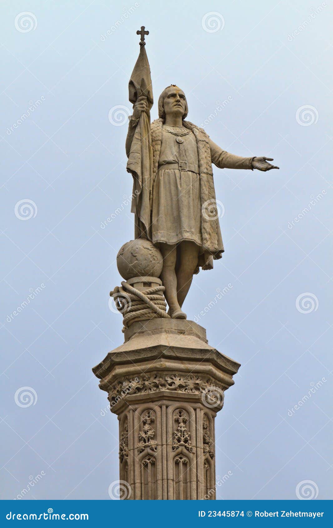 Het Standbeeld Van Christoffel Colombus Stock Foto - Image of columbus ...