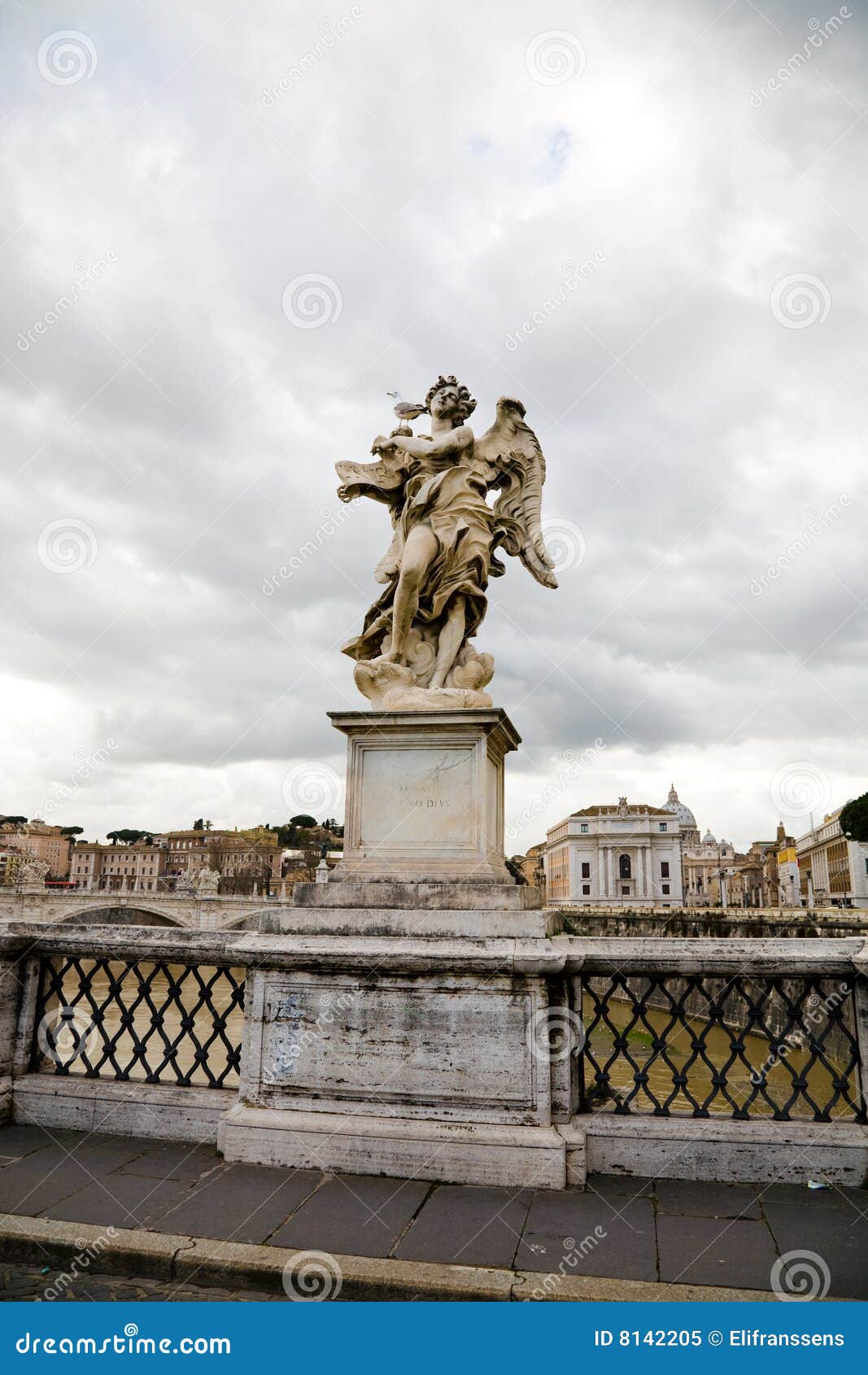 Het Standbeeld Van De Engel, Rome Stock Afbeelding - Image of rome ...