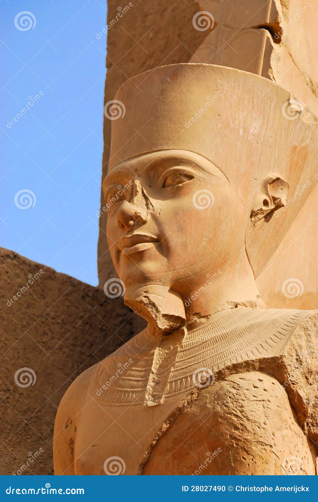 Het Standbeeld Van De Farao in Karnak Stock Foto - Image of gravure ...