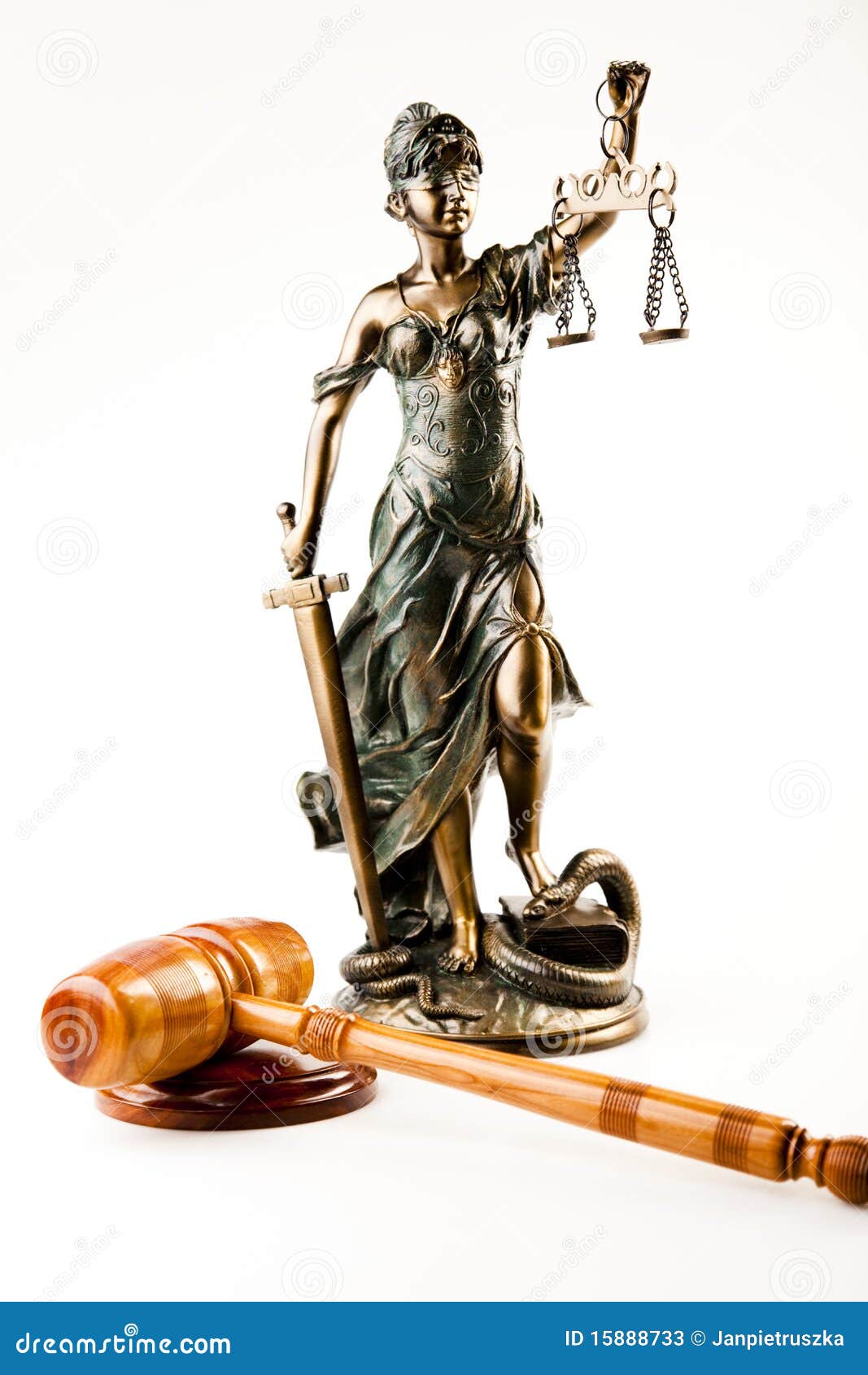 Het Standbeeld Van De Rechtvaardigheid Stock Afbeelding - Image of ...