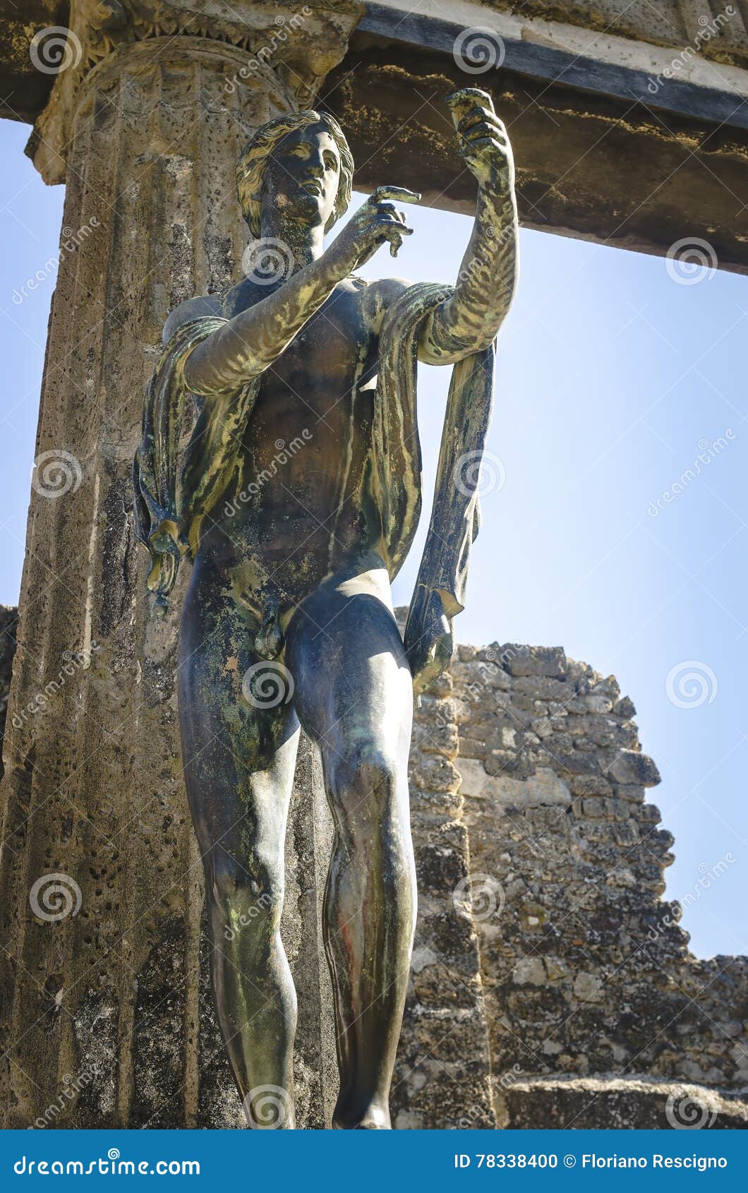 Het Standbeeld Van Pompei Van Apollo Stock Foto - Image of standbeeld ...