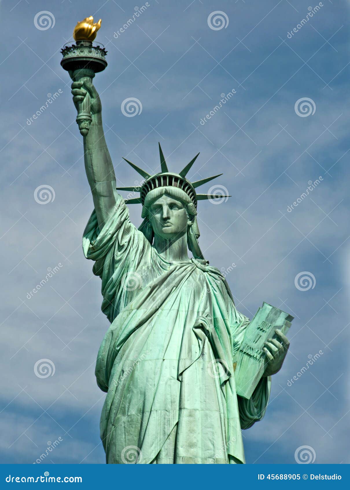 Het Standbeeld Van Vrijheid, New York Stock Afbeelding - Image of ...