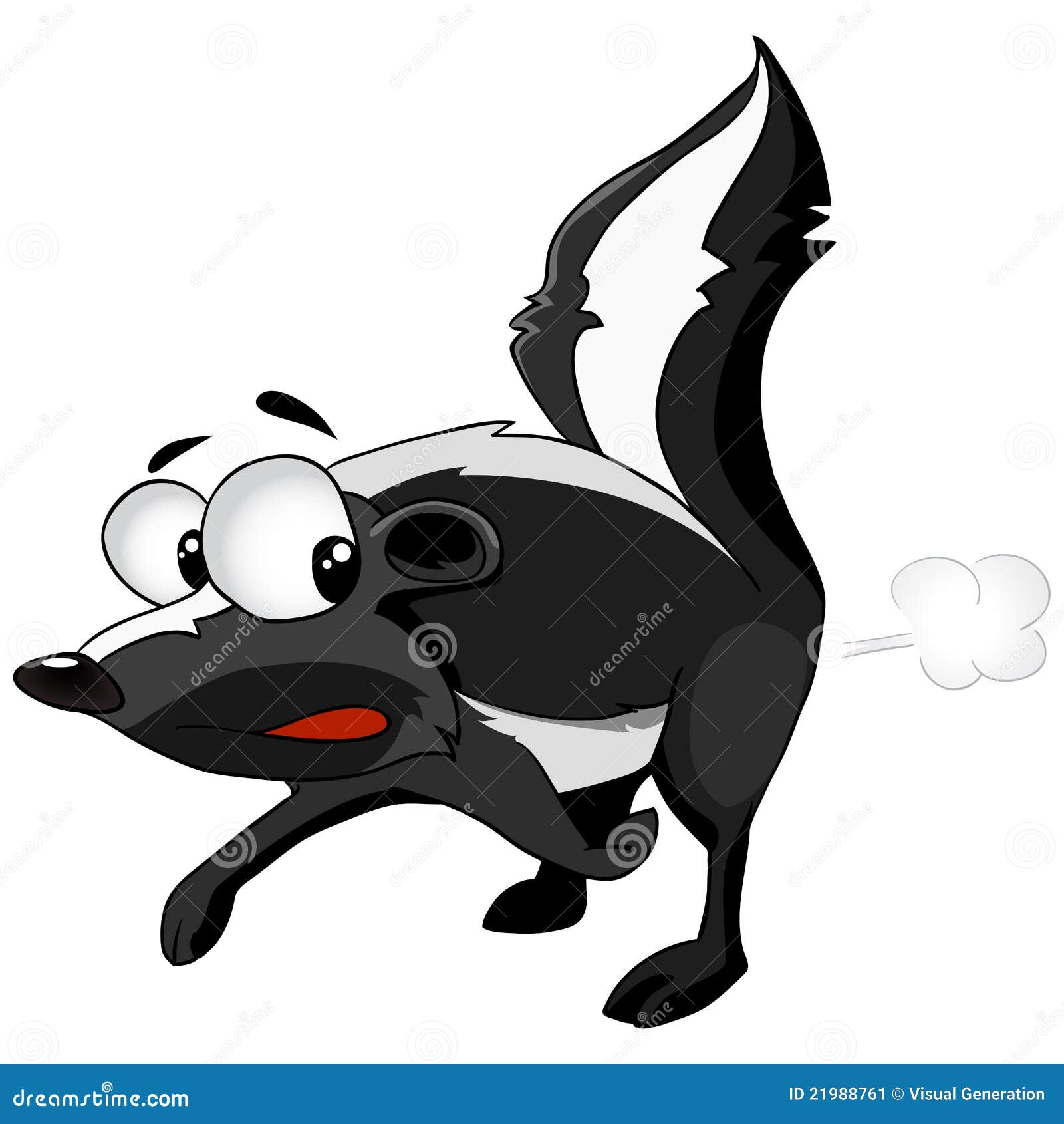 Het Stinkdier Van Het Karakter Van Het Beeldverhaal Vector Illustratie ...