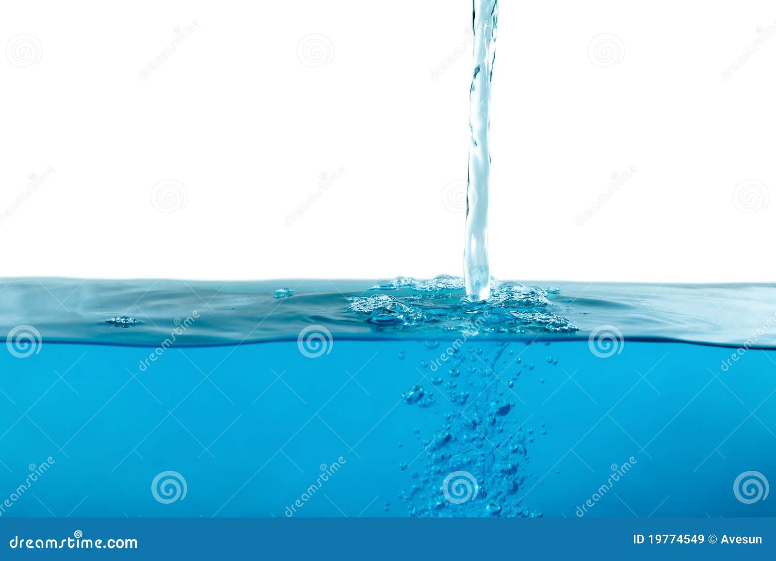 Het Straal Stromen Op De Waterspiegel Stock Afbeelding - Image of ...