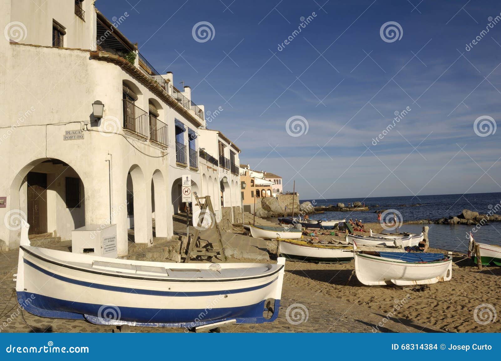 Het Strand Van Havenbo, Calella DE Palafrugell, Costa Brava, G Stock ...