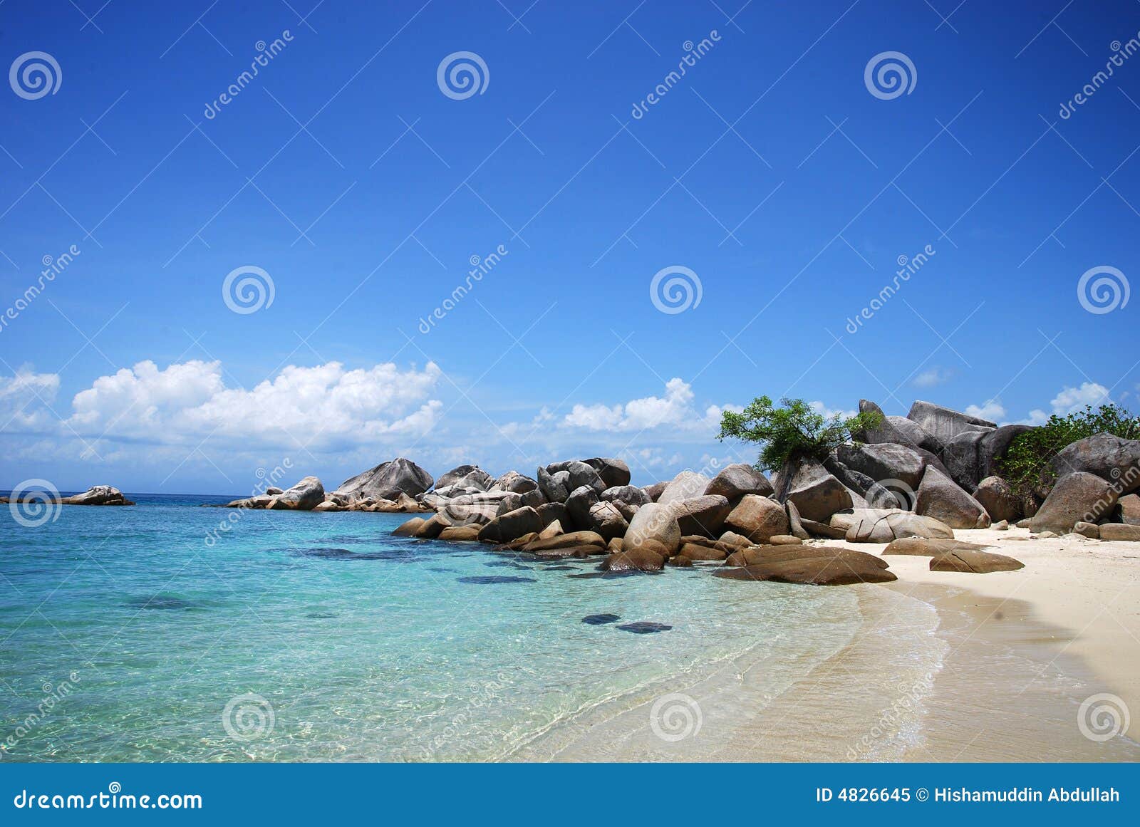 Het Strand Van Het Eiland Van Perhentian Stock Afbeelding - Image of ...