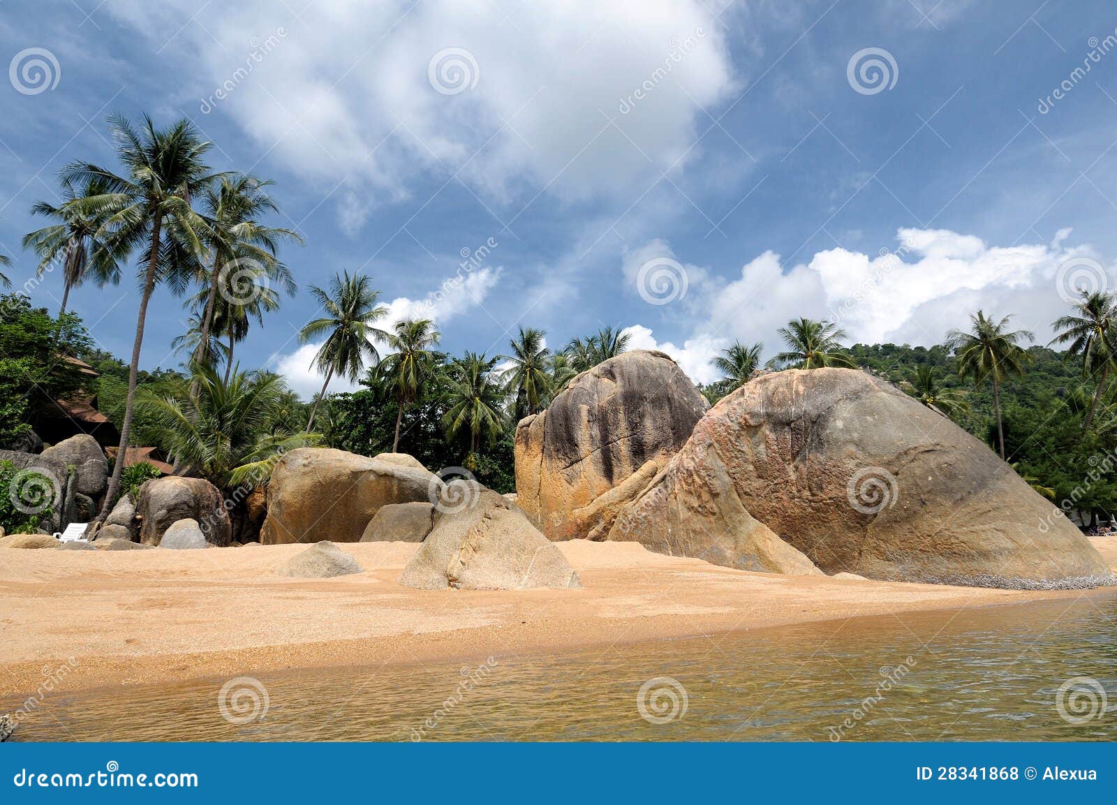 Het Strand Van Het Koraal Op Eiland Samui Stock Foto - Image of ontruim ...