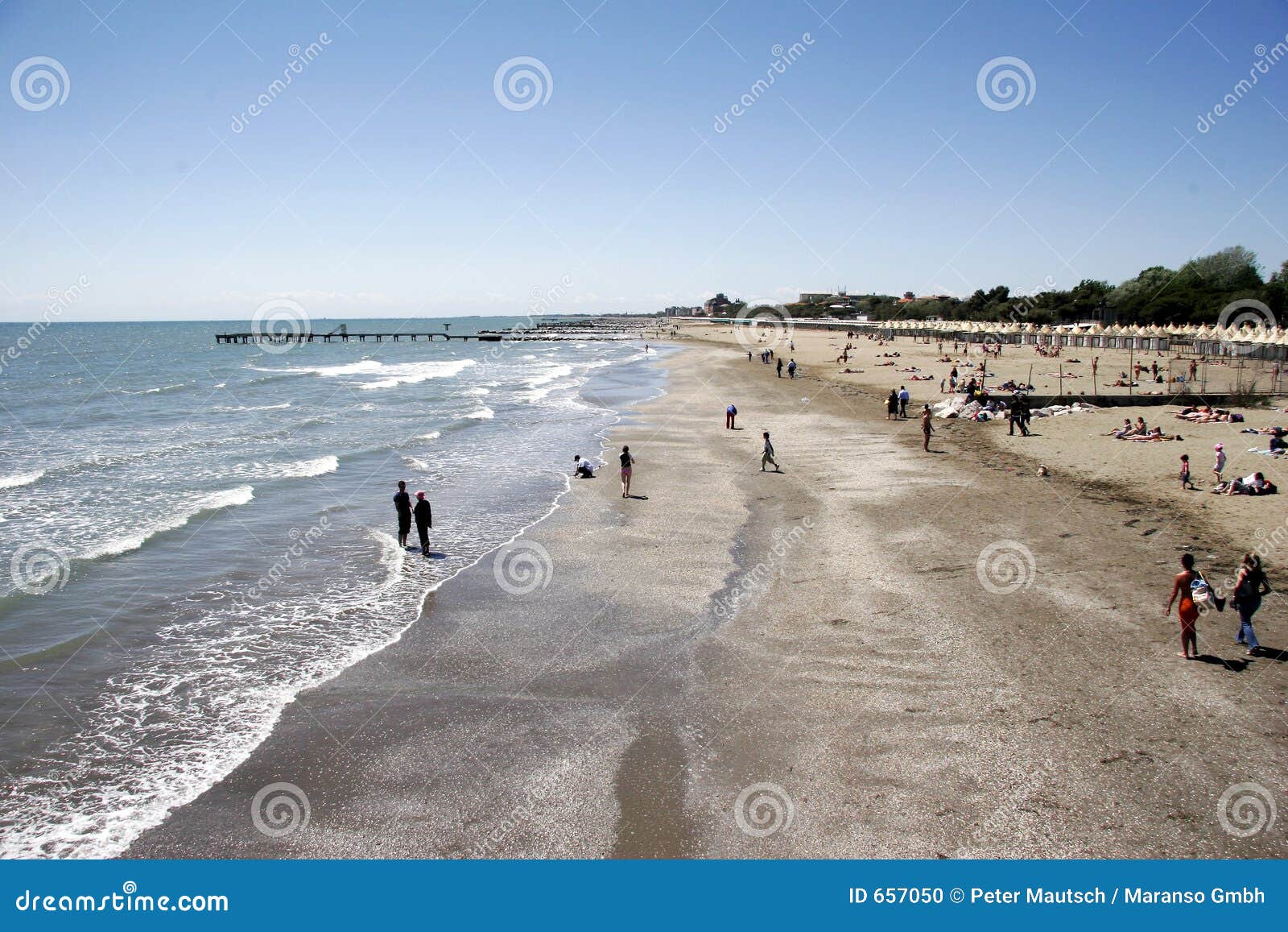 Het Strand Van Lido Aan Het Zuiden Redactionele Afbeelding - Image of ...