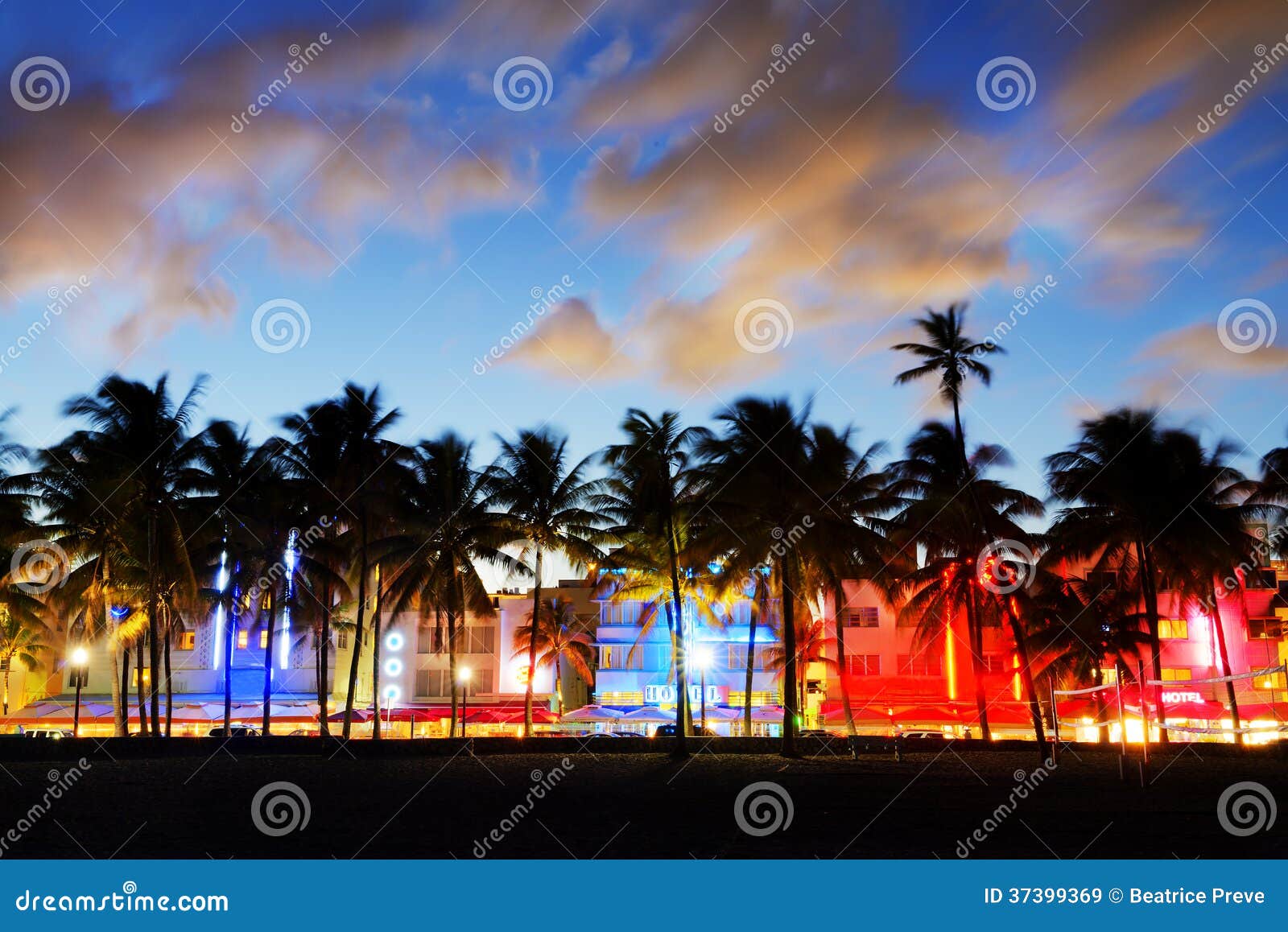 Het Strand Van Miami, Floride De V.S. Stock Afbeelding - Image of ...