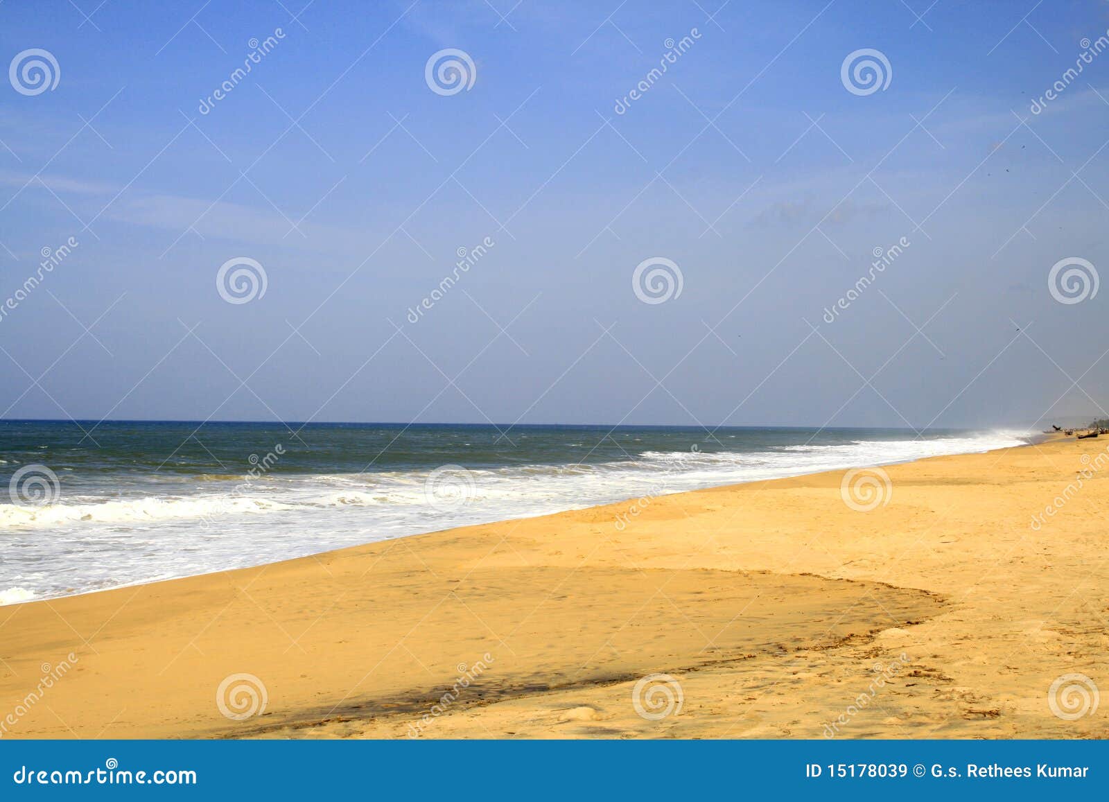 Het Strand Van Poover in Kerala, India Stock Afbeelding - Image of ...
