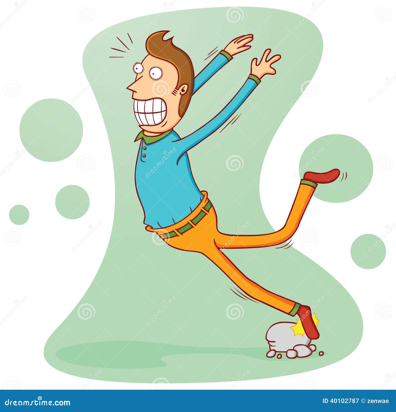 Het struikelen vector illustratie. Illustration of ongeval - 40102787