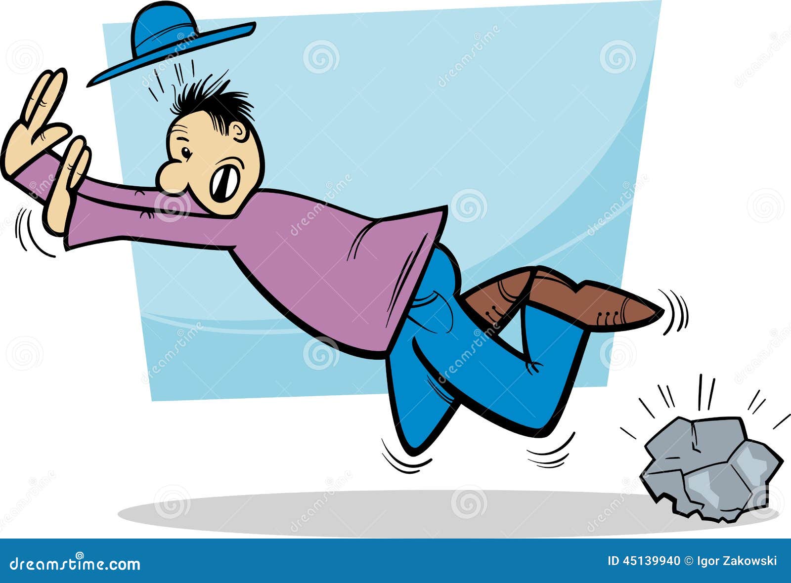 Het Struikelen De Illustratie Van Het Mensenbeeldverhaal Vector ...
