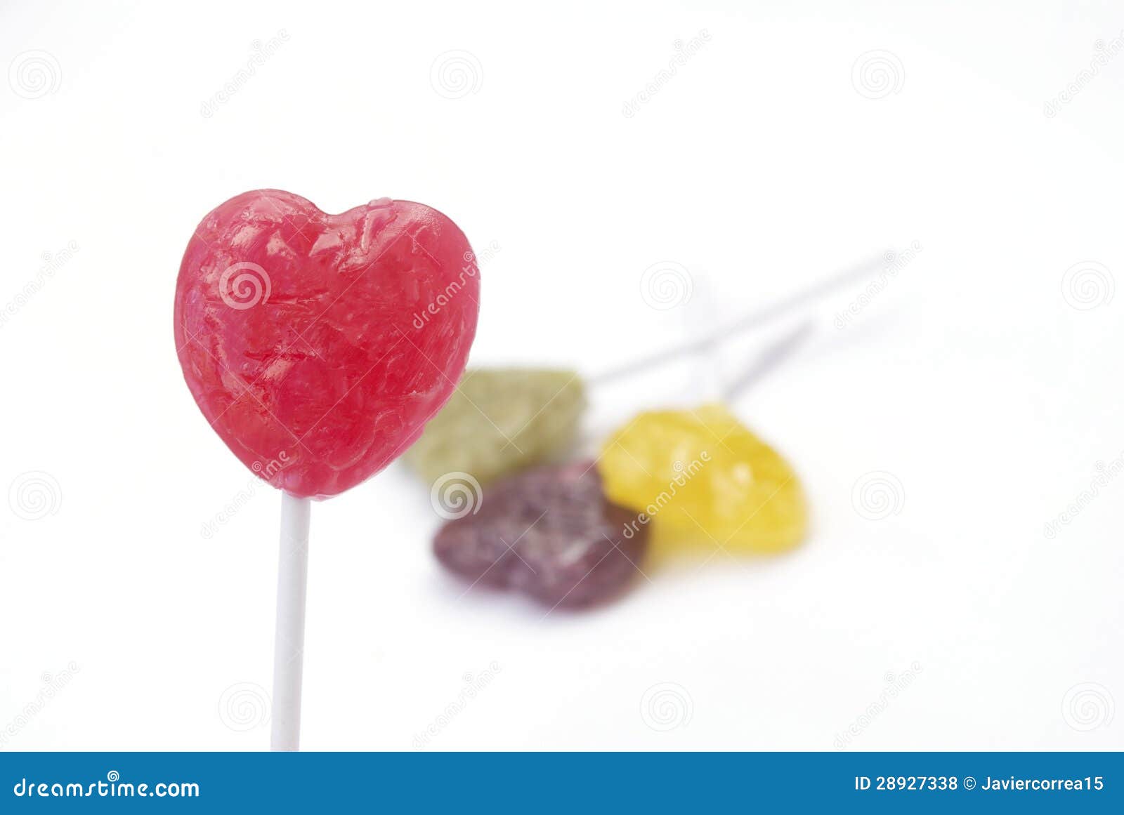 Het Suikergoed Van De Lolly Van Het Hart Stock Foto - Image of geel ...