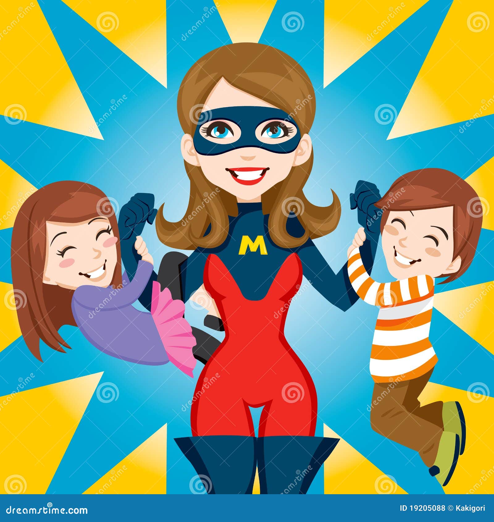 Het Super Mamma Van De Held Vector Illustratie - Illustration of ...