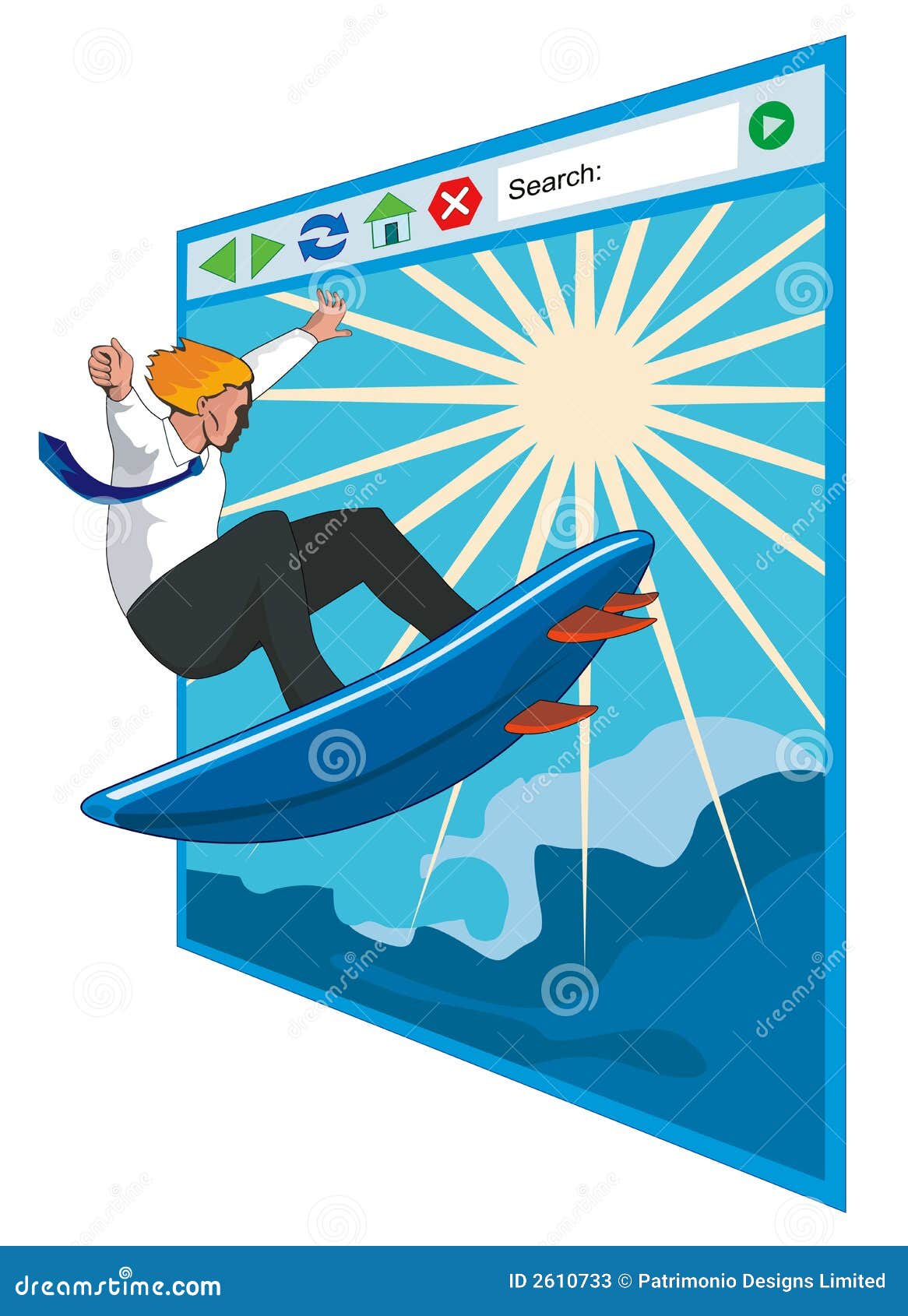 Het surfen van Internet stock illustratie. Illustration of elektronisch ...