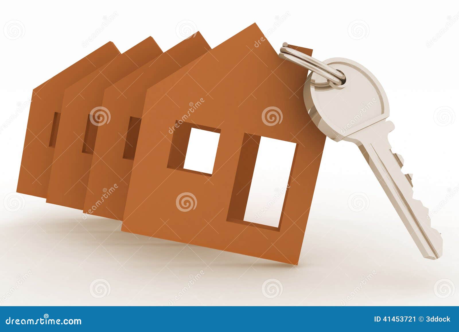 Het Symbool En De Sleutel Van Modelslhuizen Stock Illustratie ...