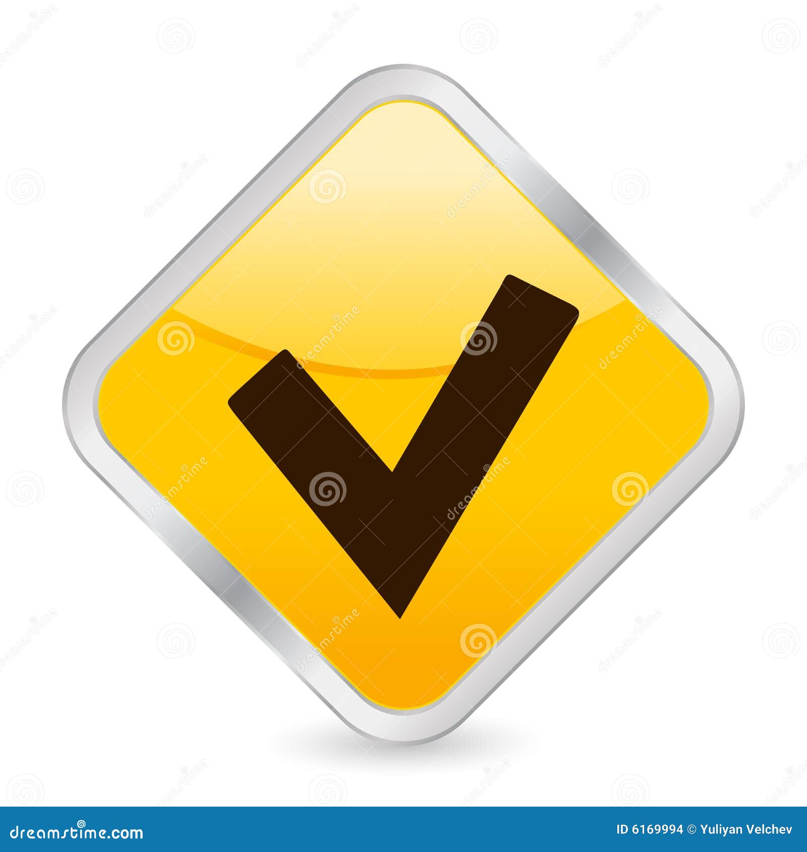 Het Symbool Geel Pictogram Van De Controle Vector Illustratie ...