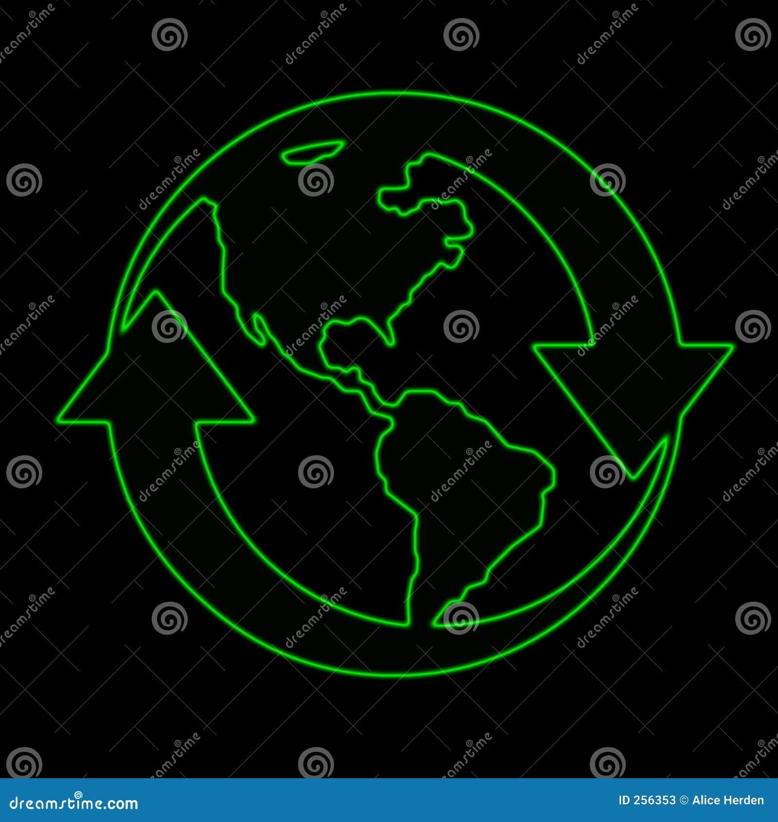 Het symbool van de aarde stock illustratie. Illustration of recycleer ...