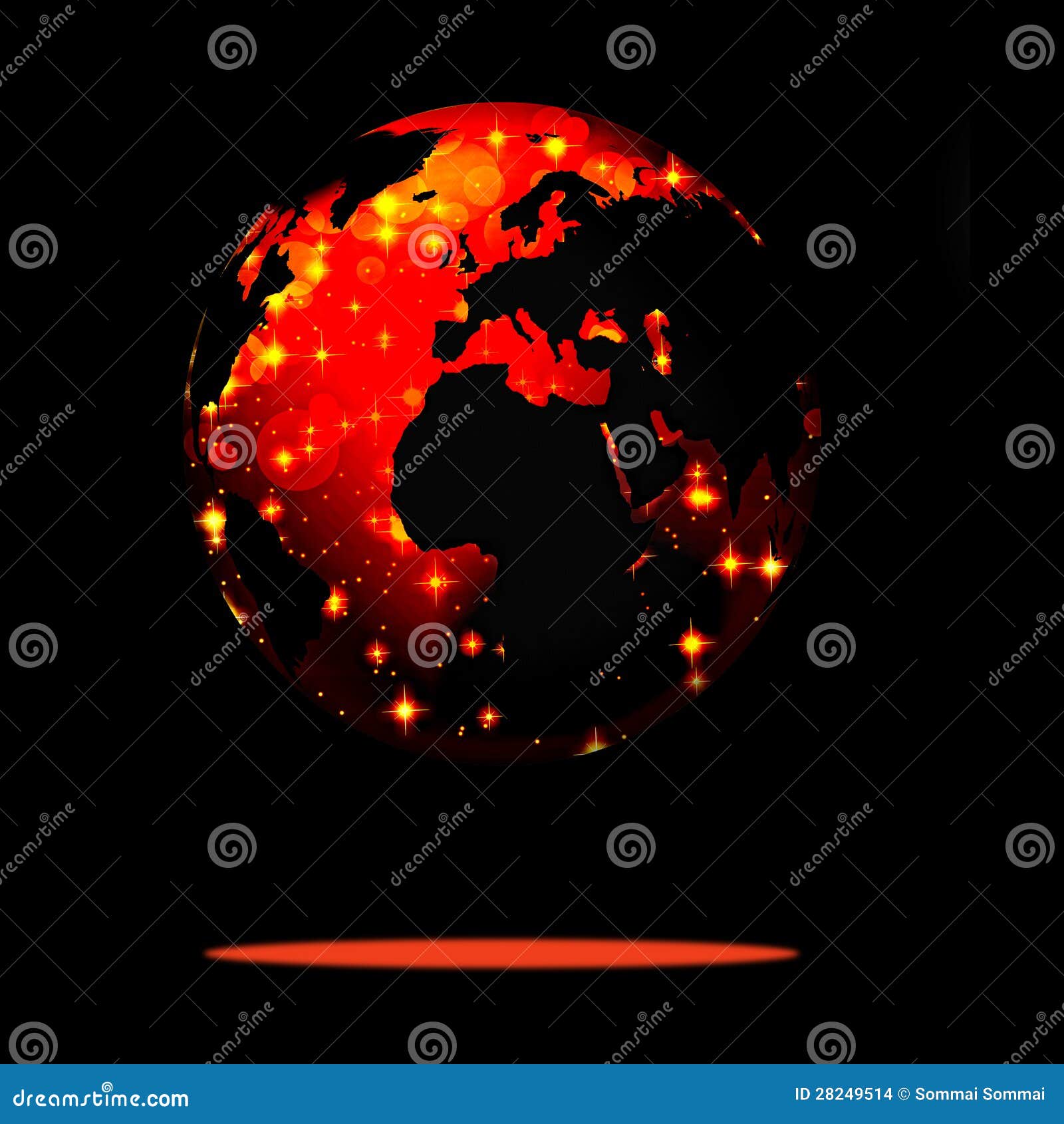 Het Symbool Van De Aarde Van Het Nieuwe Jaar Op Onze Planeet Stock ...