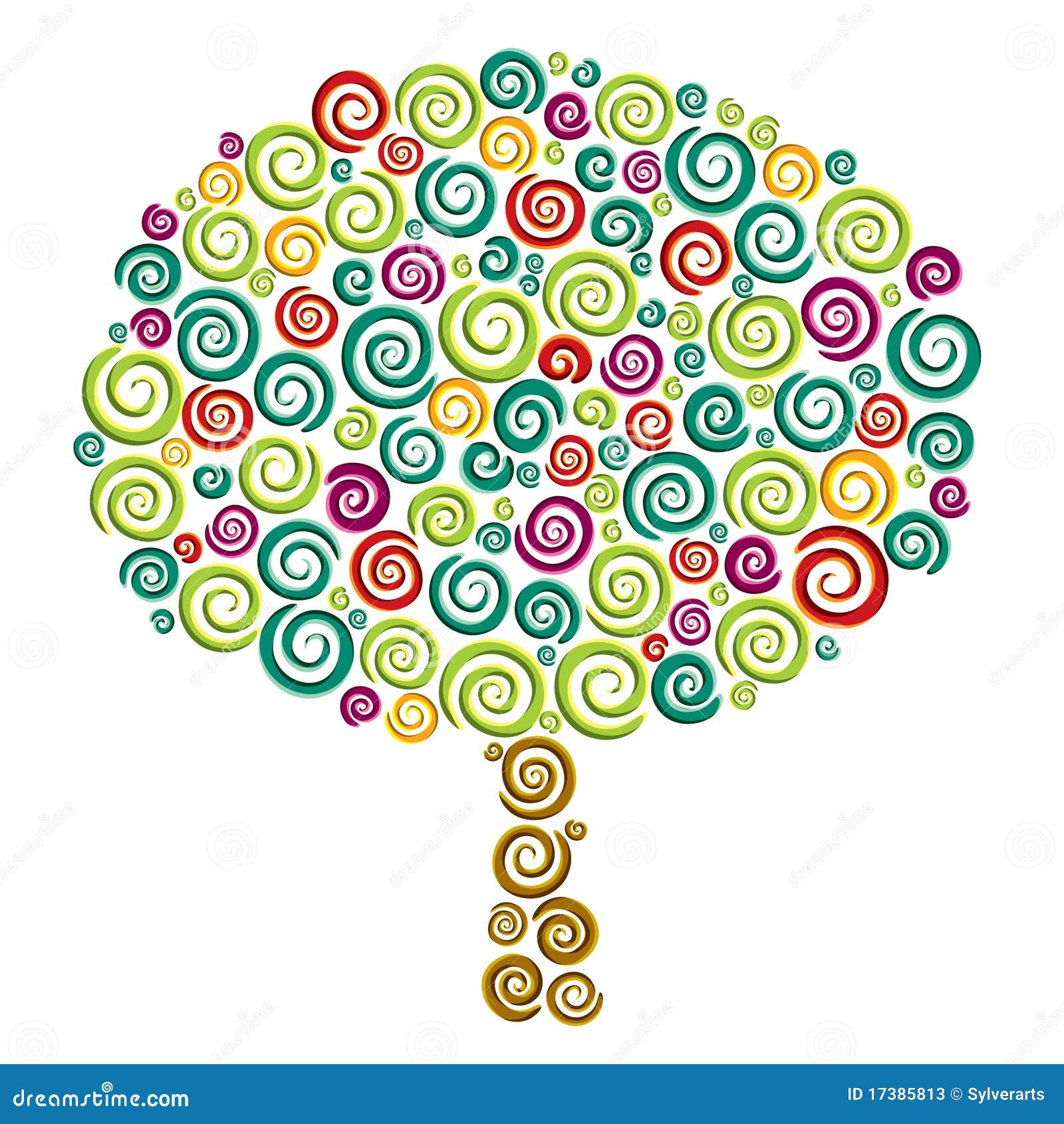 Het symbool van de boom vector illustratie. Illustration of kaart ...