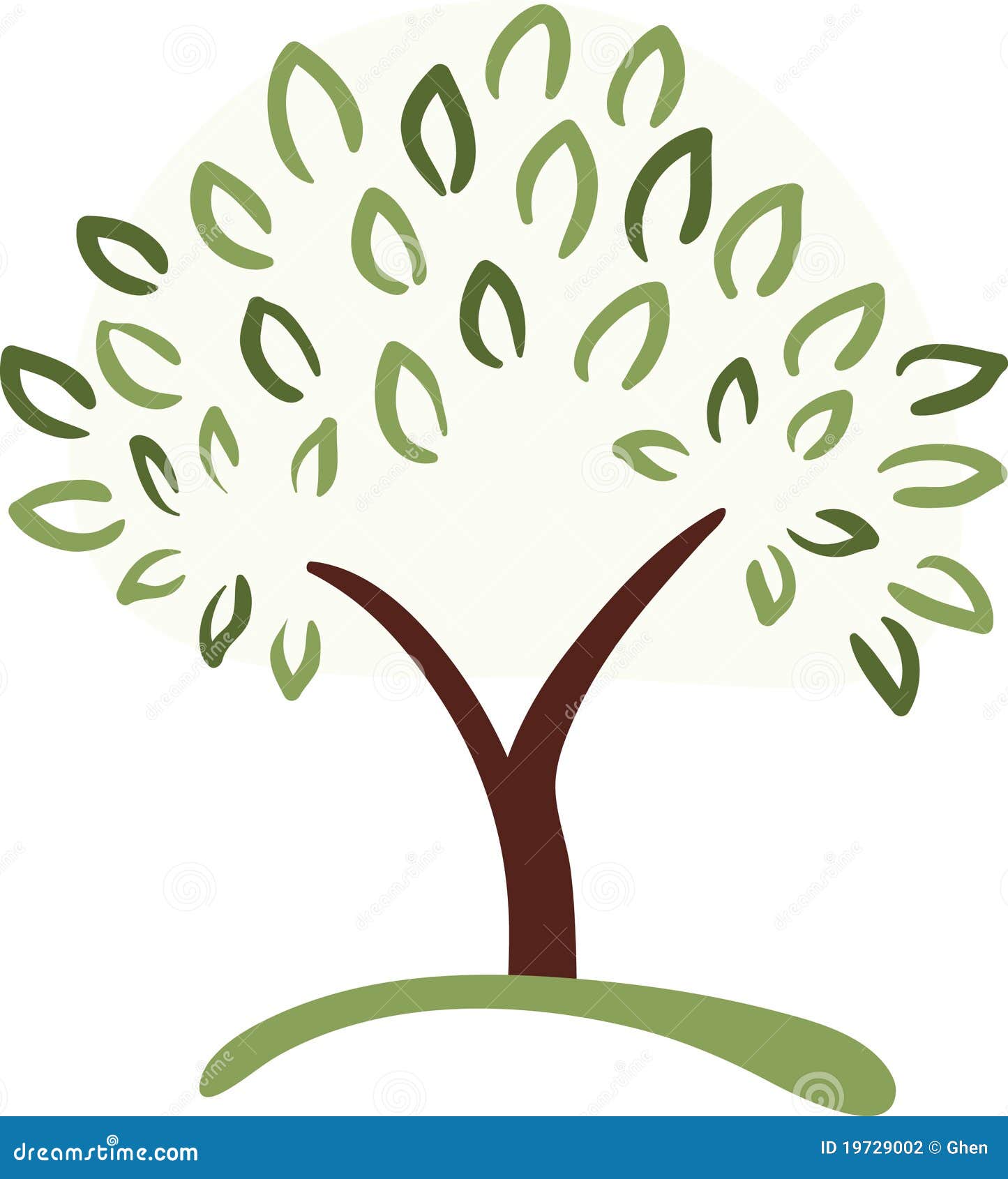 Het symbool van de boom vector illustratie. Illustration of creatief ...