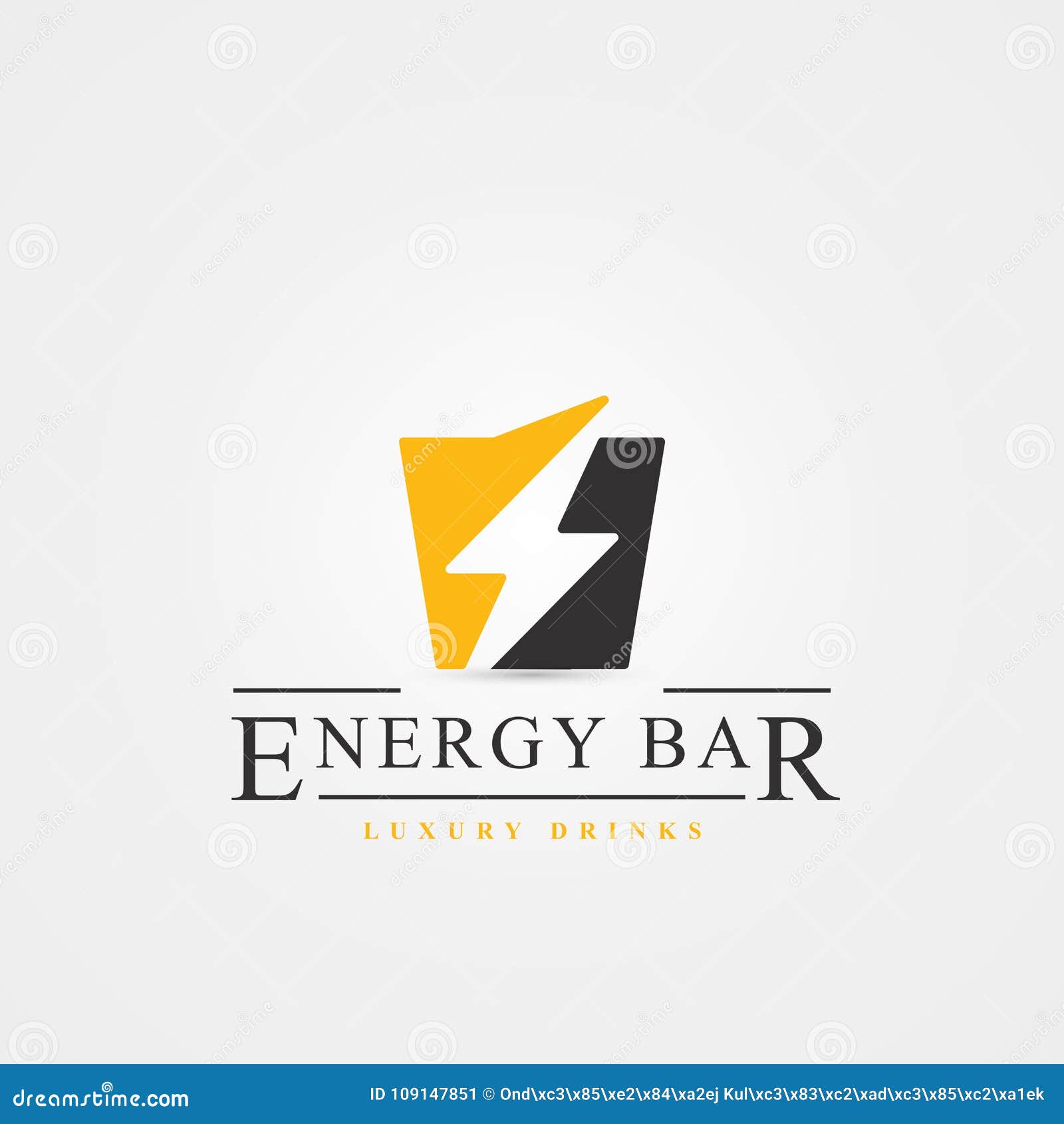 Het Symbool Van De Energiebar Glas Whisky Met Bliksem Vector ...