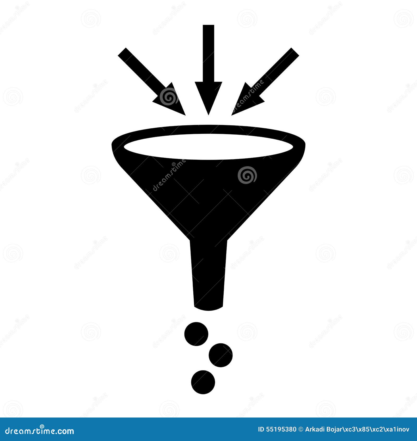 Het Symbool Van De Filtertrechter Vector Illustratie - Illustration of ...