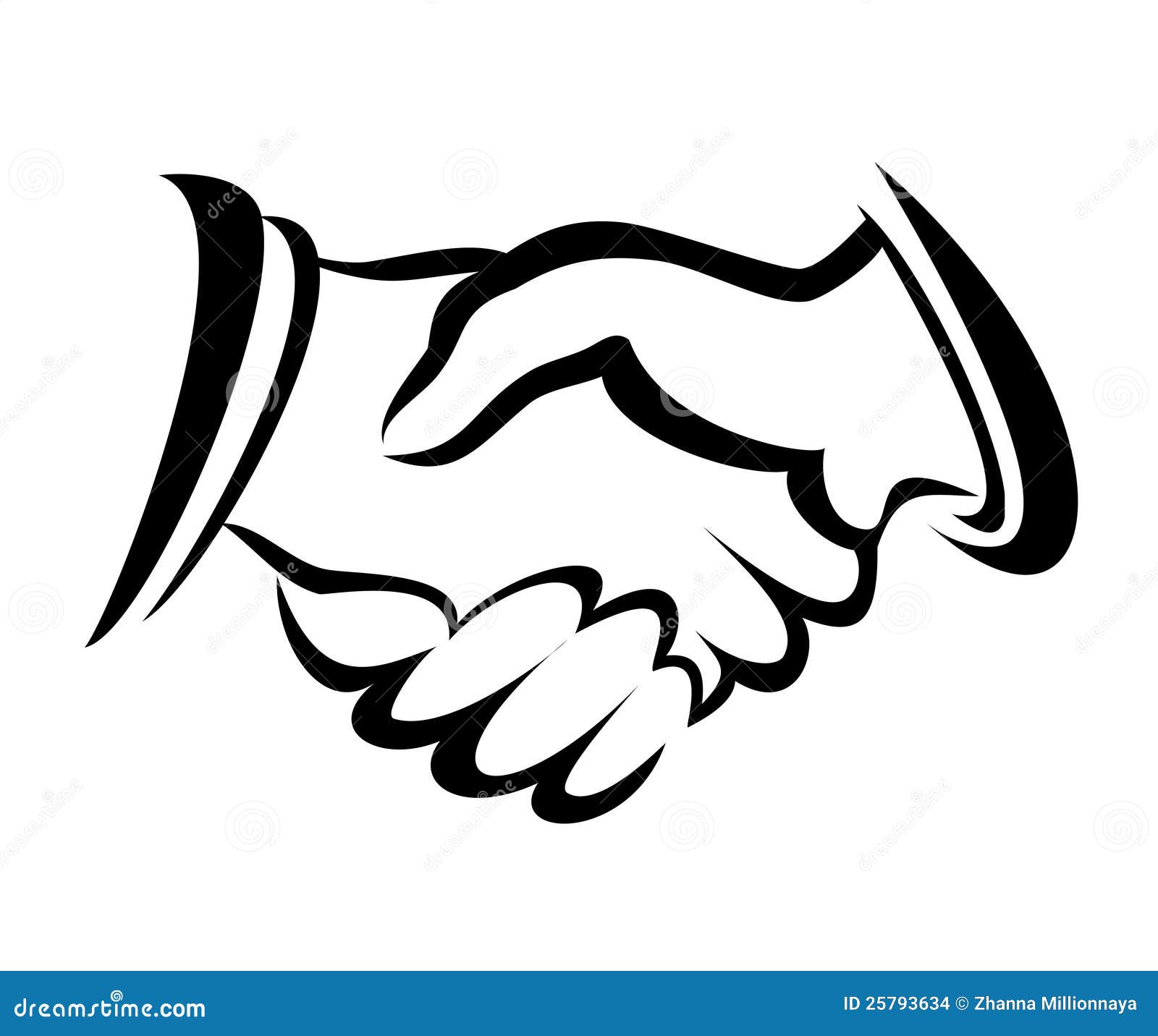 Het Symbool Van De Handdruk Stock Afbeeldingen - Beeld: 25793634