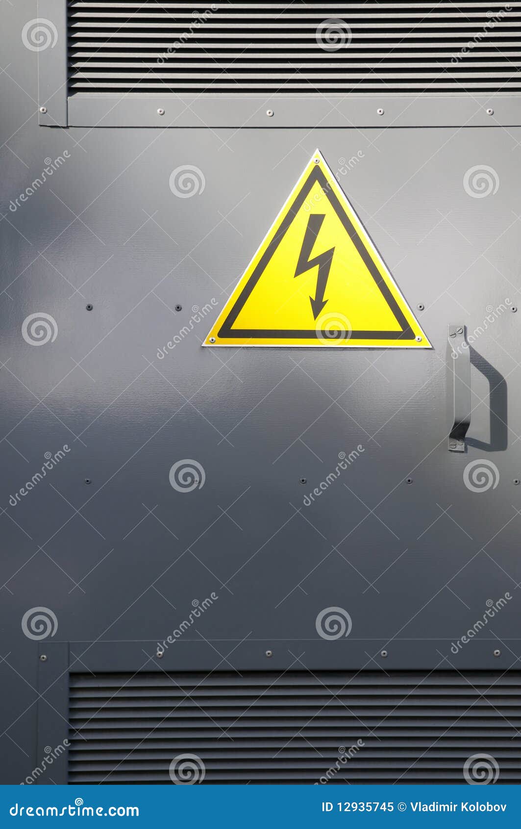 Het Symbool Van De Hoogspanning. Stock Afbeelding - Image of lijn ...