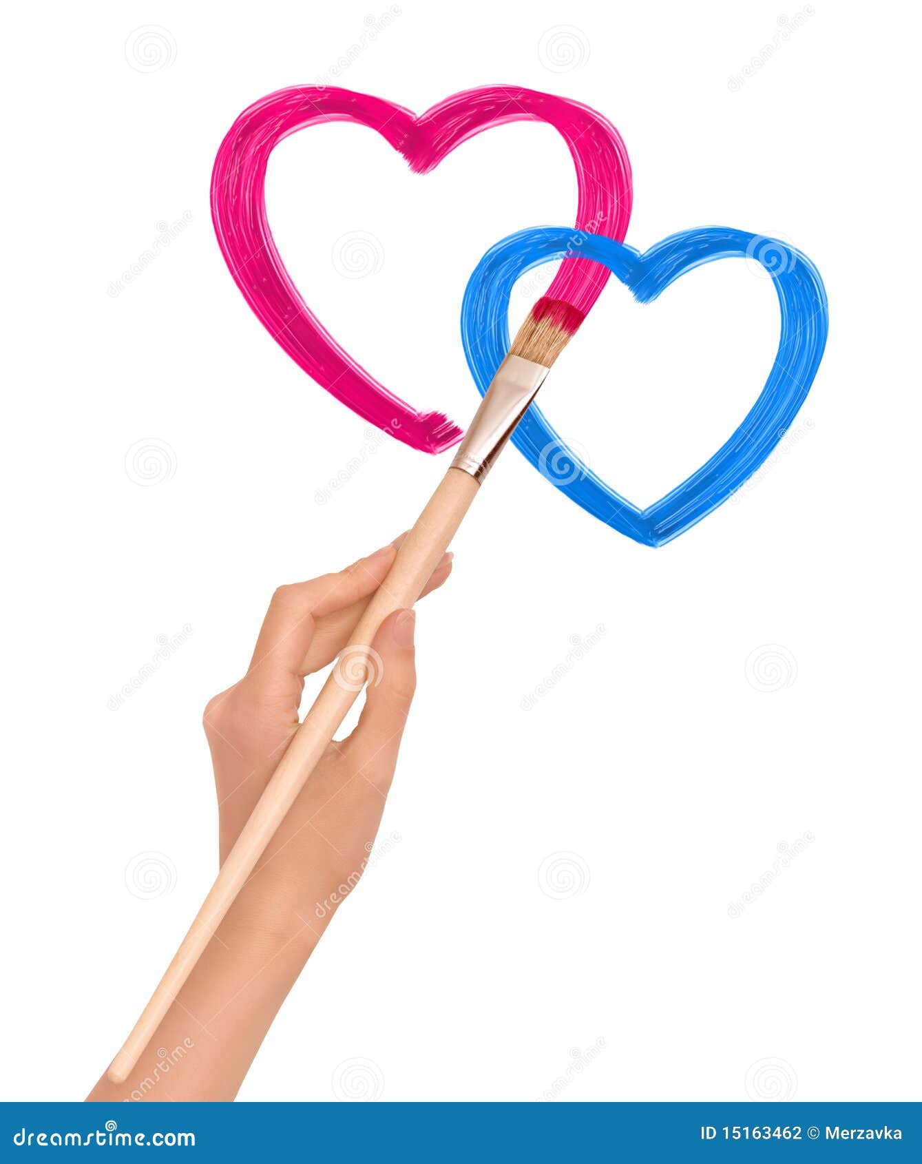 Het symbool van de liefde stock foto. Image of één, borstel - 15163462